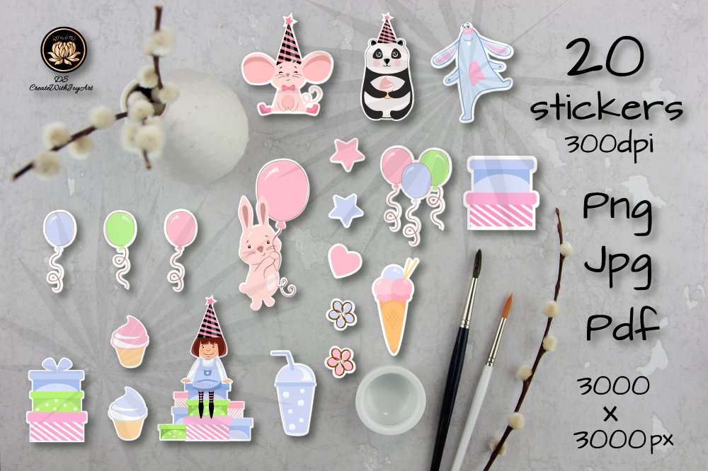 Birthday Party Sticker