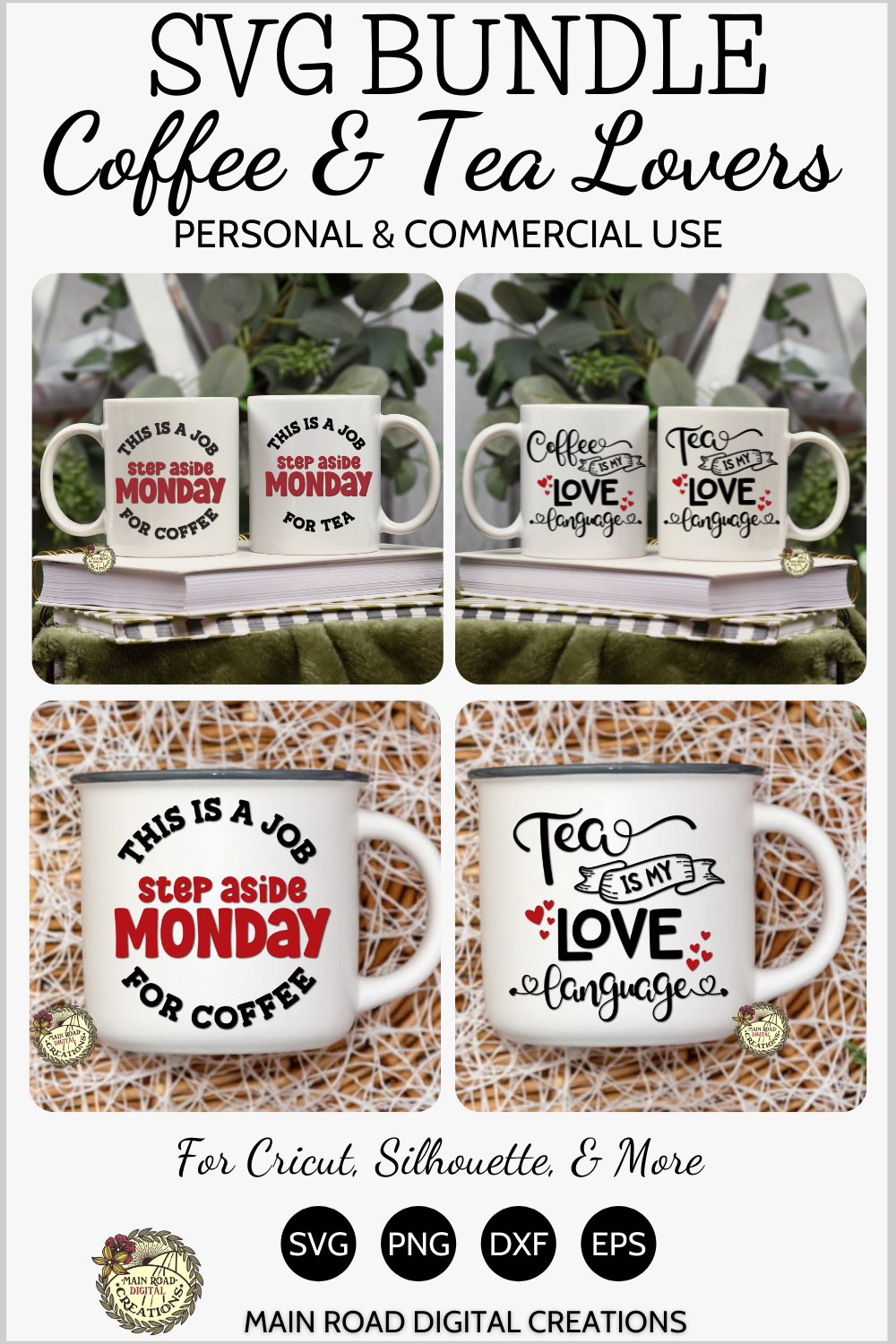 Coffee & Tea Lovers SVG Bundle|Coffee is My Love Language