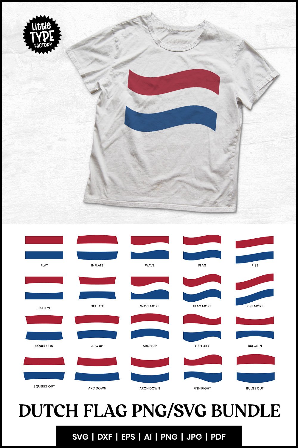 DUTCH FLAG PNG BUNDLE | Holland Flag SVGs