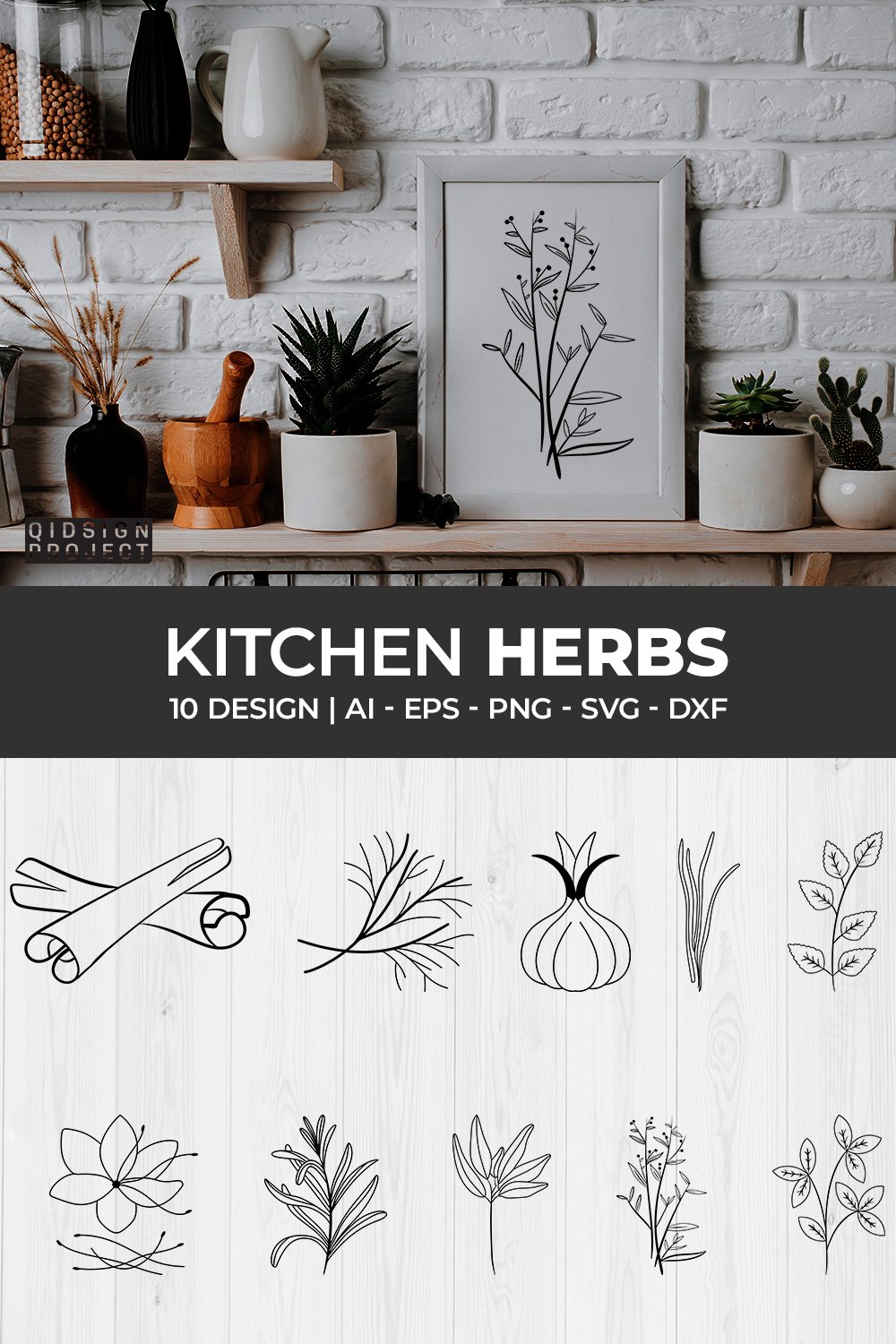 10 Kitchen Herbs Svg, Farmhouse Svg, Cute Kitchen Label Svg