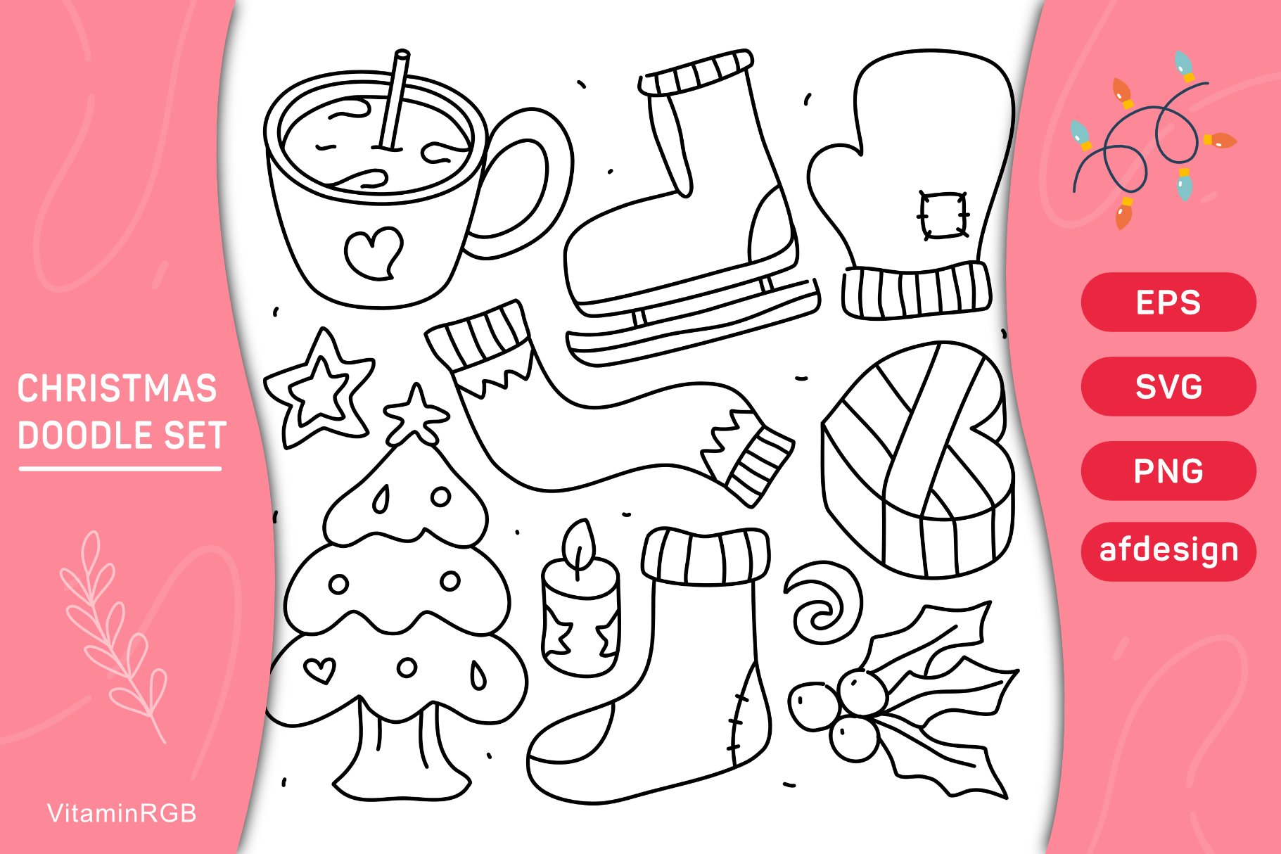 Christmas doodle set (1023402)