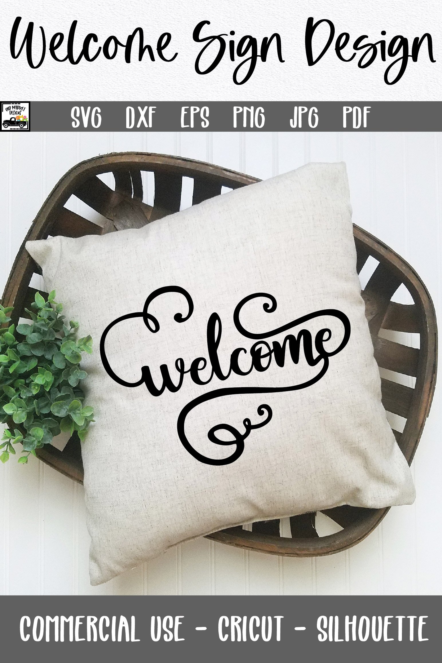 Welcome Sign SVG File - Fancy Welcome SVG File