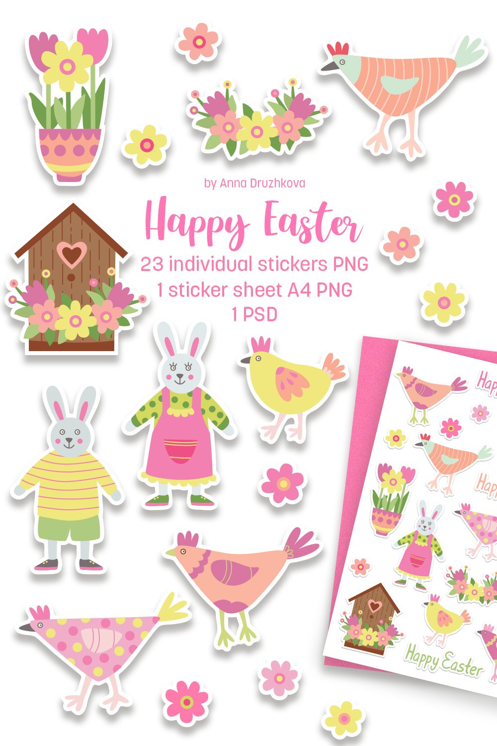 Happy Easter Stickers PNG (1858915)