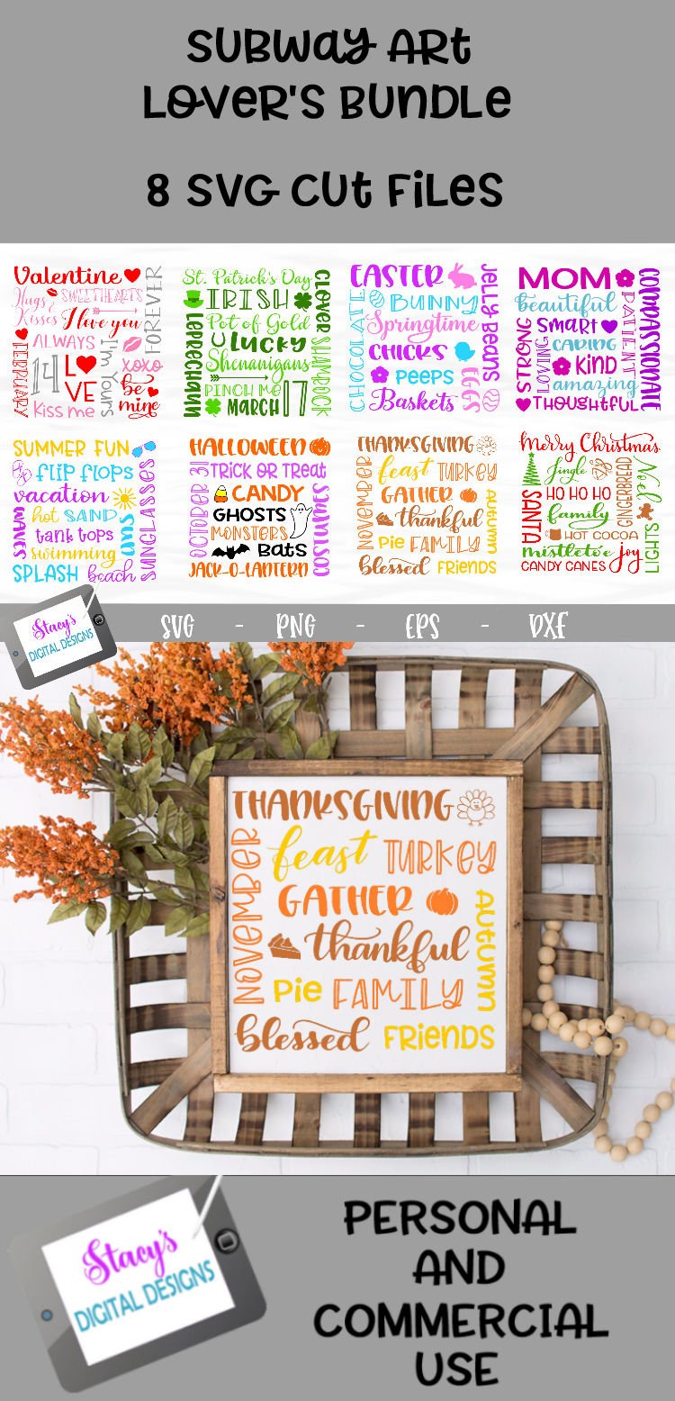 Subway Art Lover's Bundle - 8 Subway Art Designs