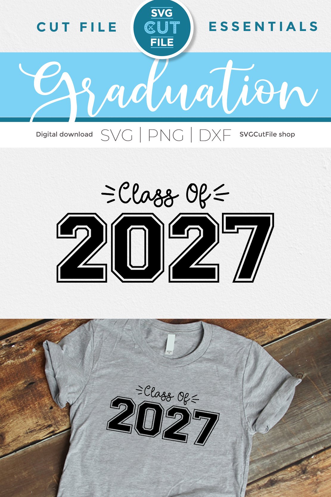 Class of 2027 svg, a cute 2027 grad svg for seniors