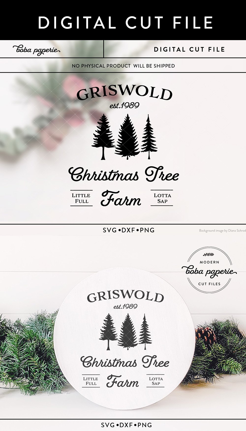 Christmas Tree svg | Round Christmas Sign