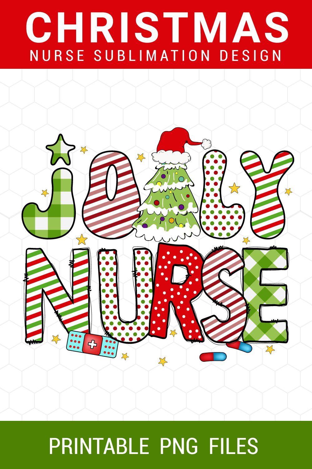 Jolly Nurse PNG | Christmas Nurse Sublimation (2936516)