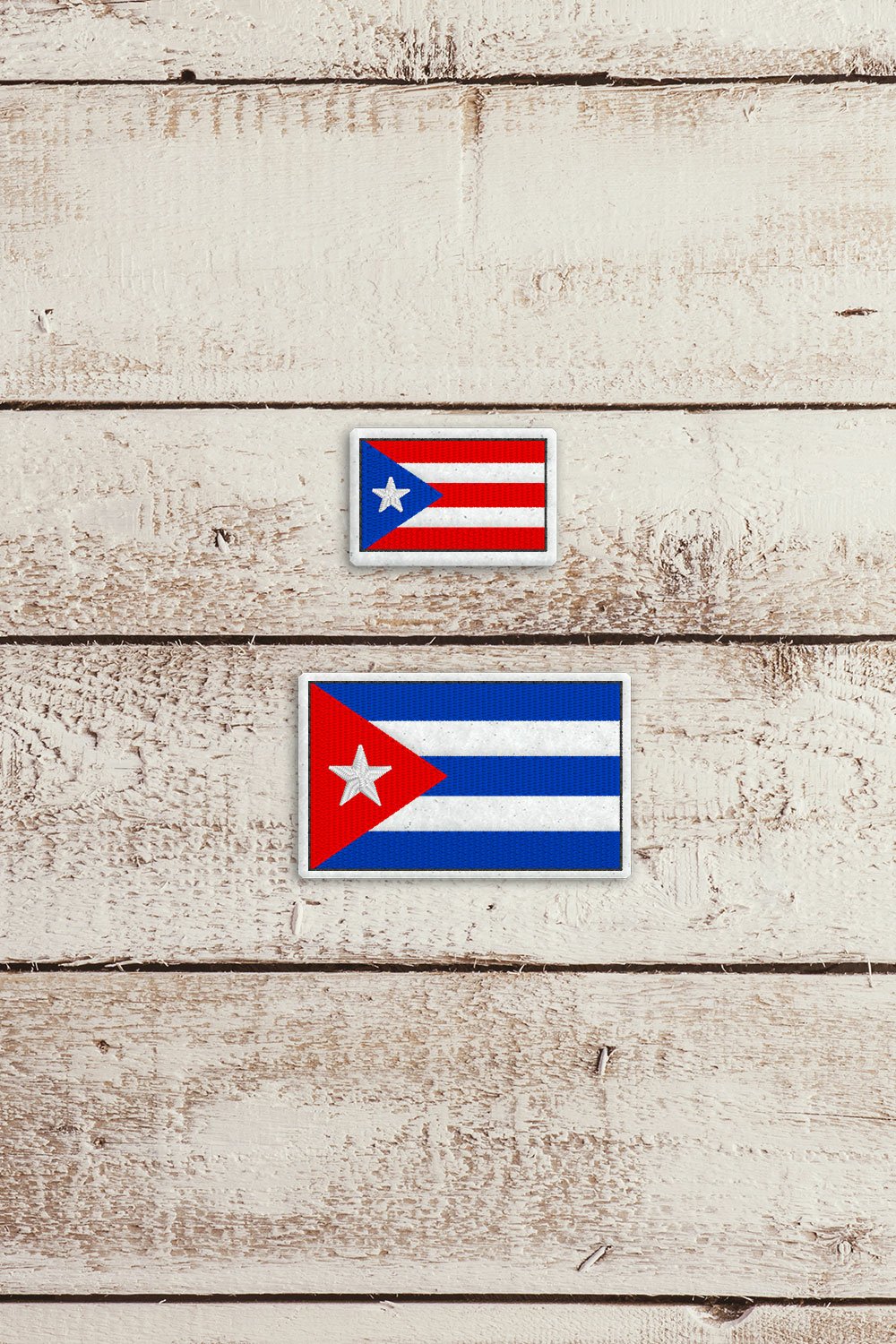 Cuba or Puerto Rico Flag ITH Feltie Applique Embroidery File