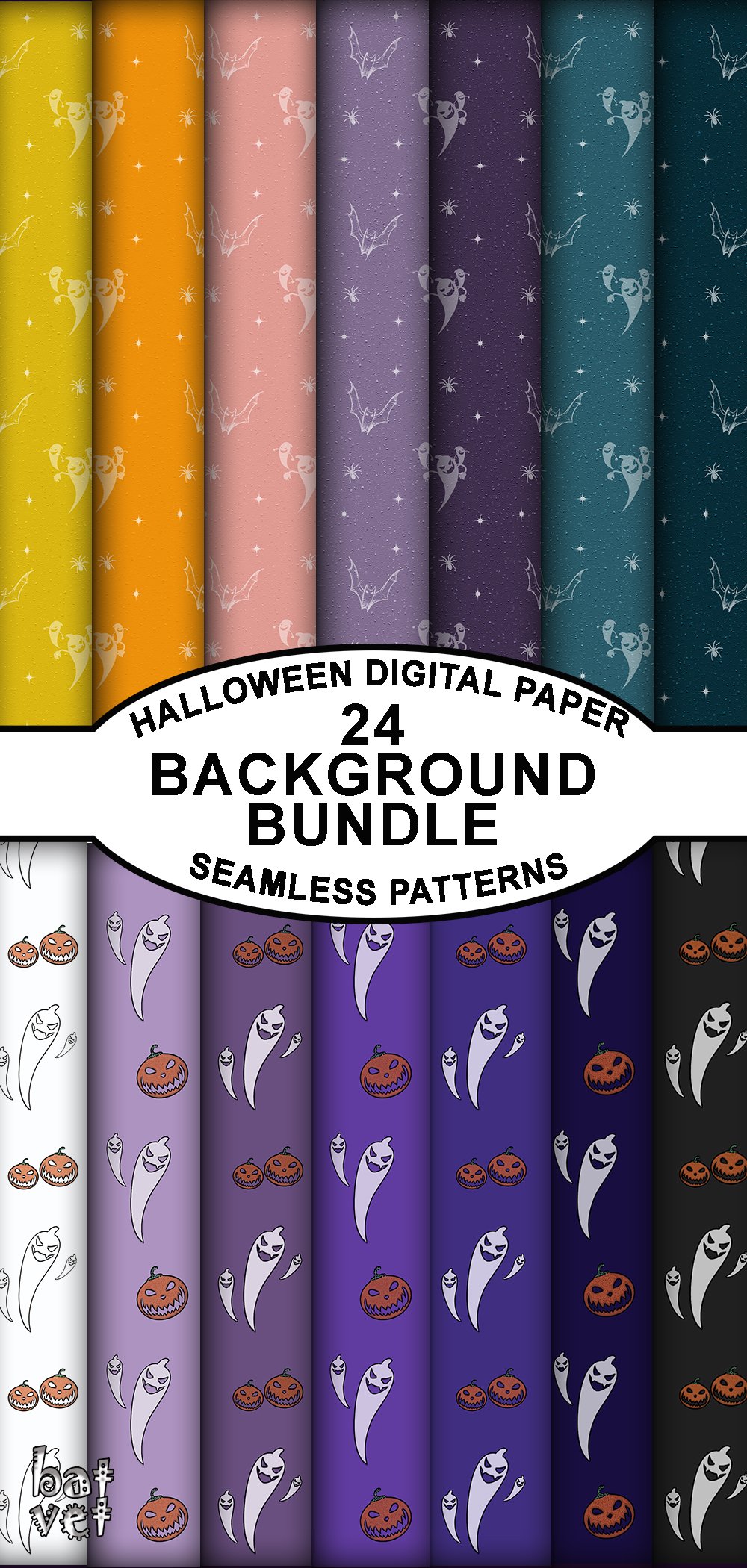Halloween Digital Paper Bundle | Seamless (1958277)