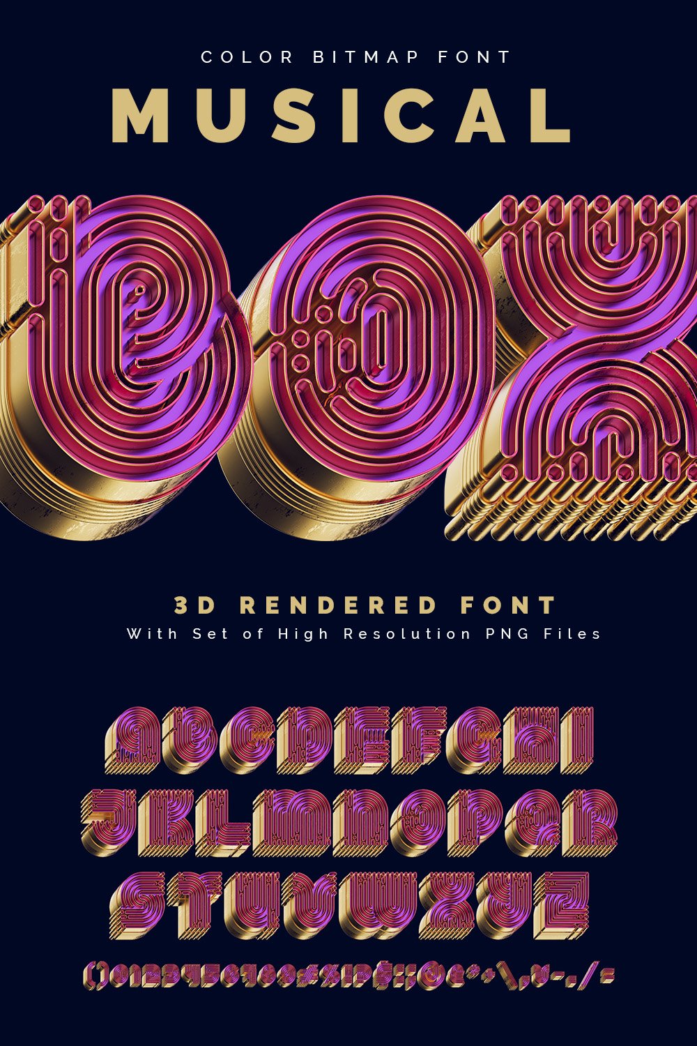 Musical Box - Color Bitmap Font