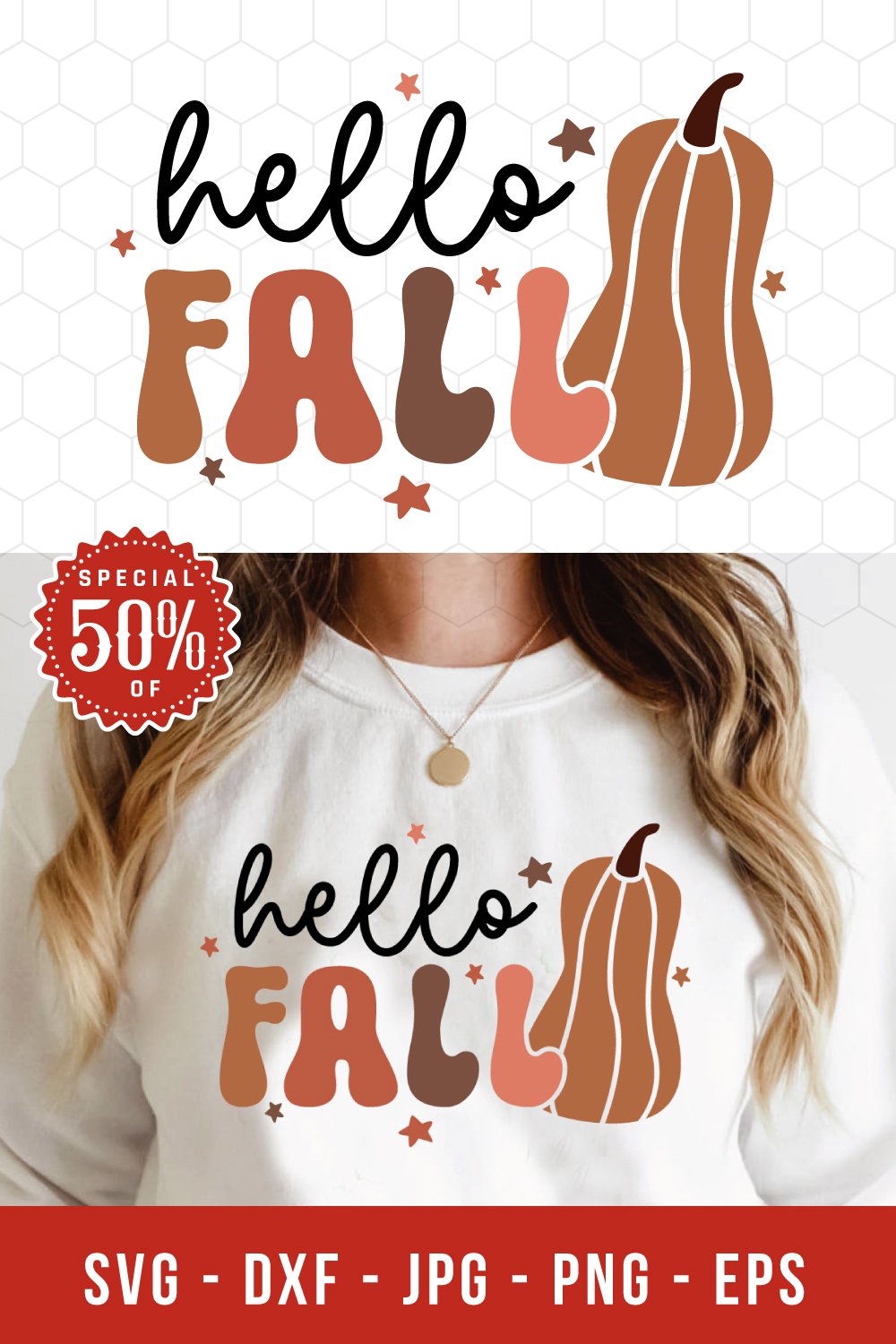 Hello Fall SVG Cut Files, Fall SVG Tshirt Design