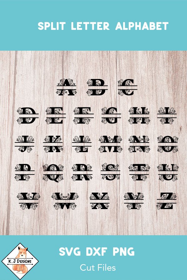 Split Letter Monograms | Alphabet SVG