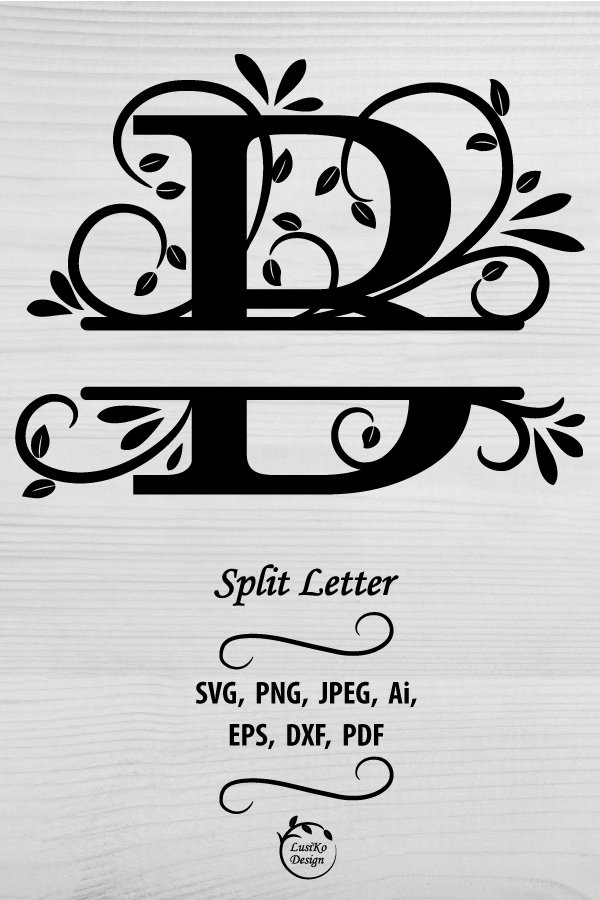 Split letter B monogram. Vector alphabet letters SVG, PNG