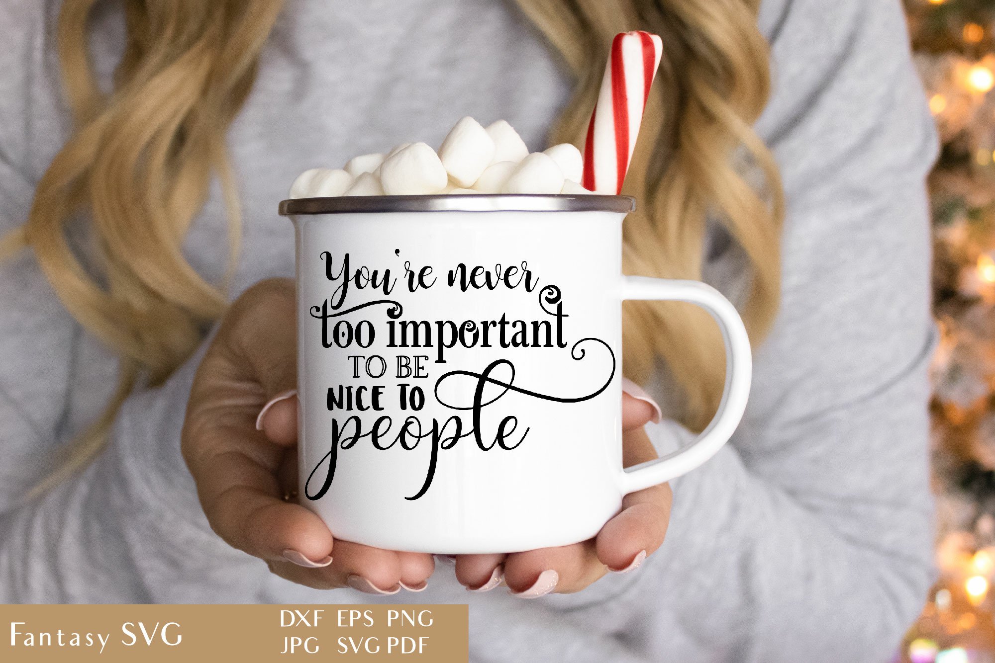 You're Never Too Important To Be Nice | Be Kind SVG Cut File