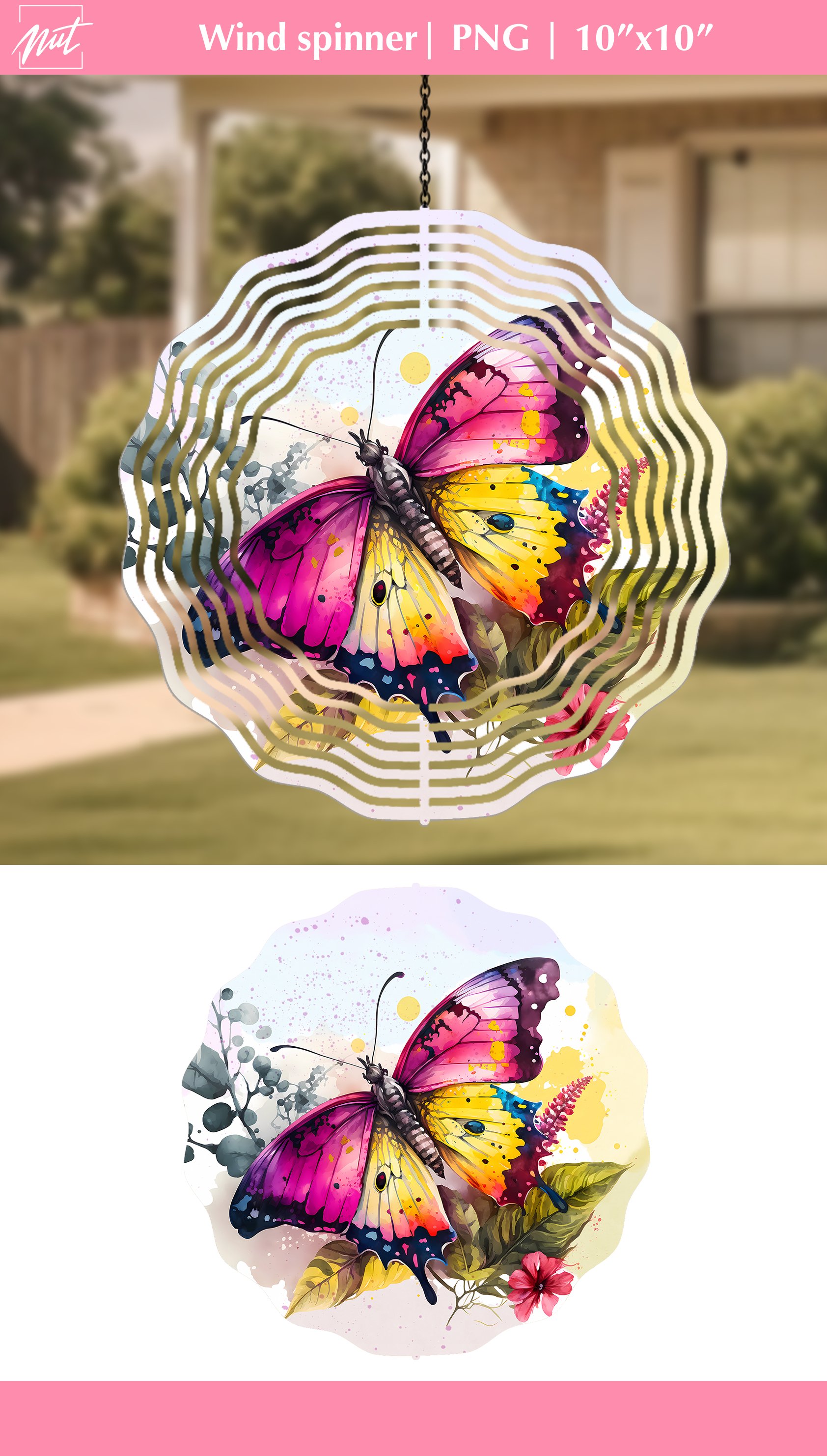 Wind spinner designs, sublimation design