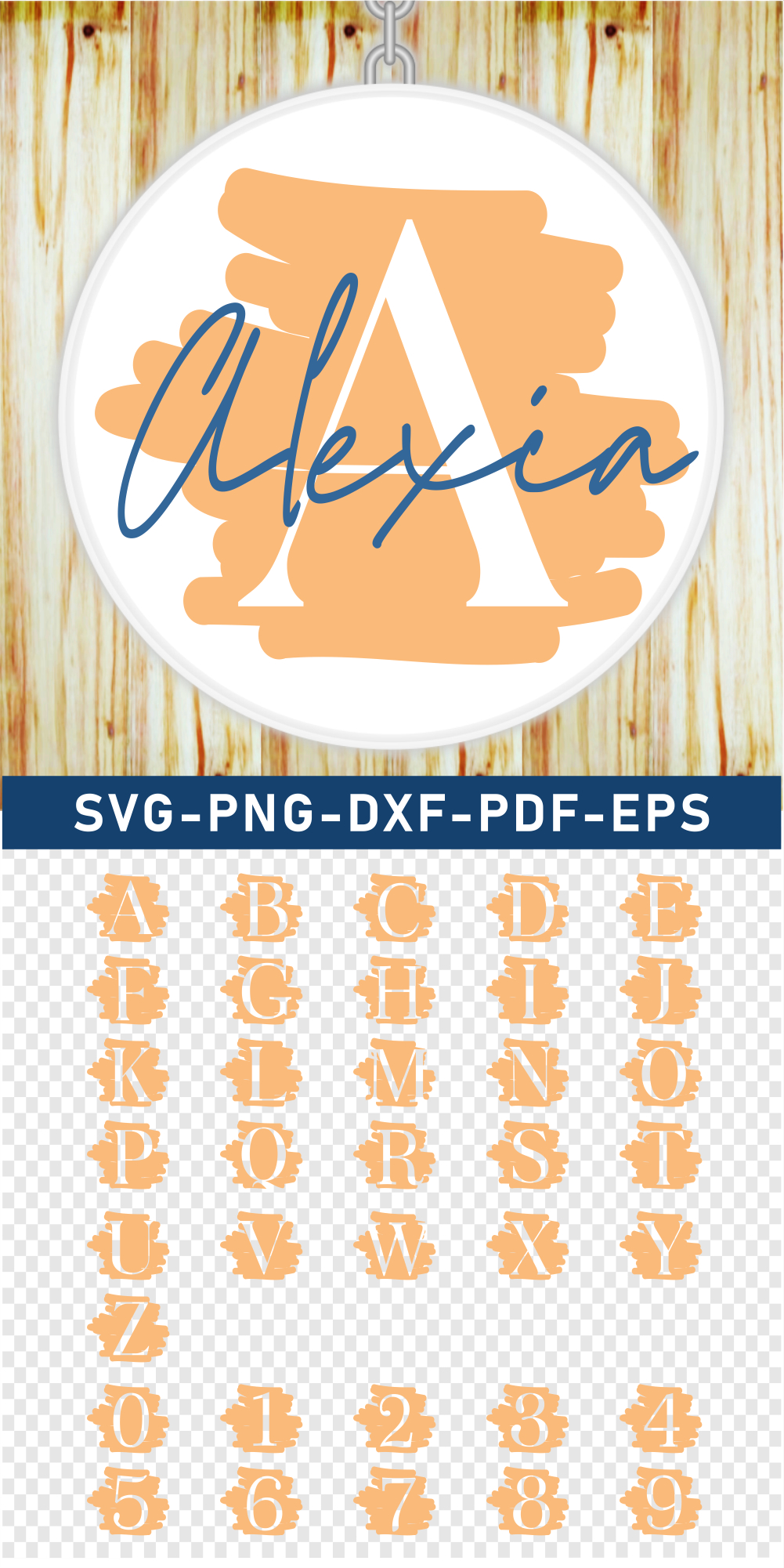Distressed Font SVG, Keychain Monogram Letters, Alphabet SVG