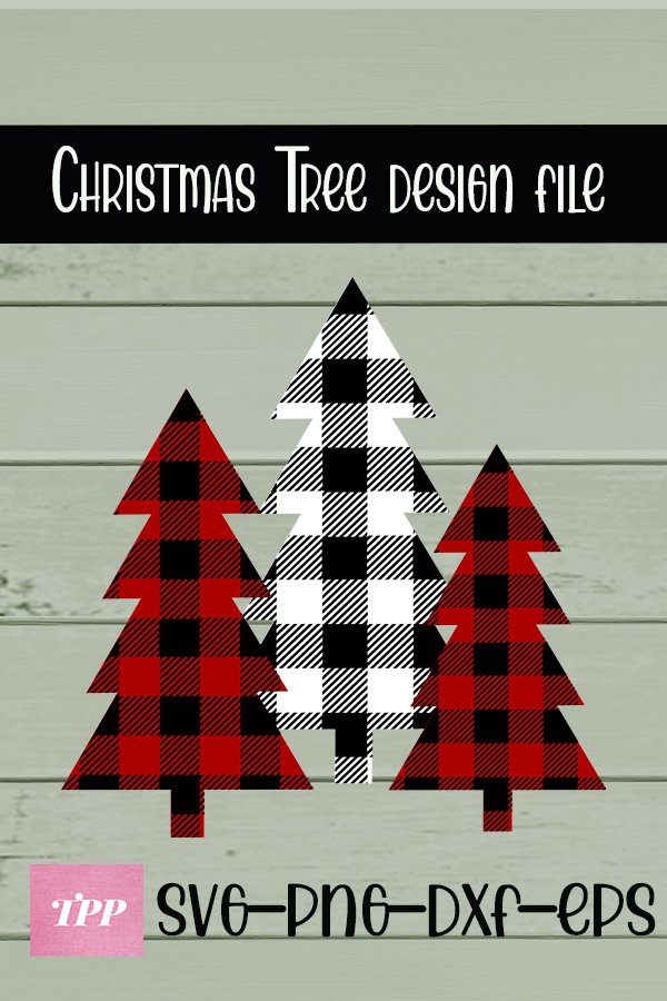 Christmas Tree SVG, Plaid Pine Tree Svg, Christmas Trees SVG