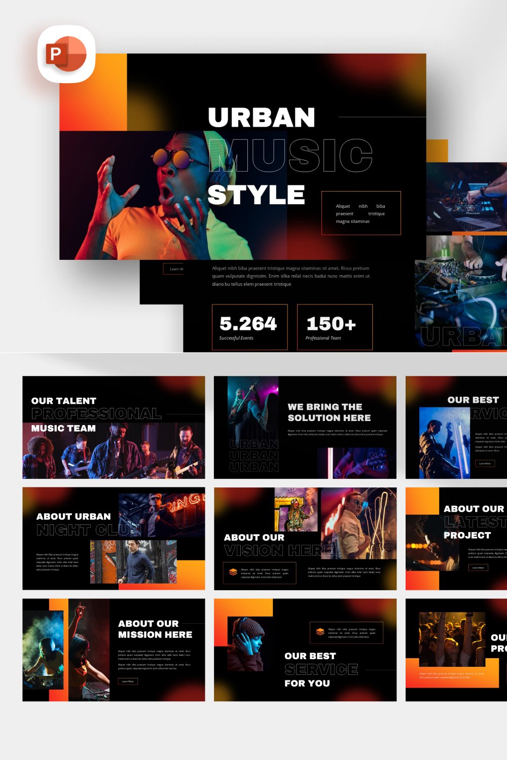 Urban Music Style Presentation Template