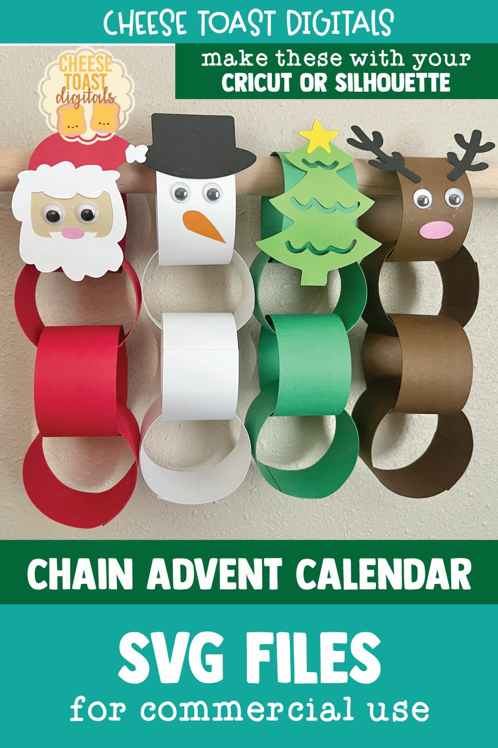 Christmas Countdown Advent Calendar SVG | Paper Chain Kit