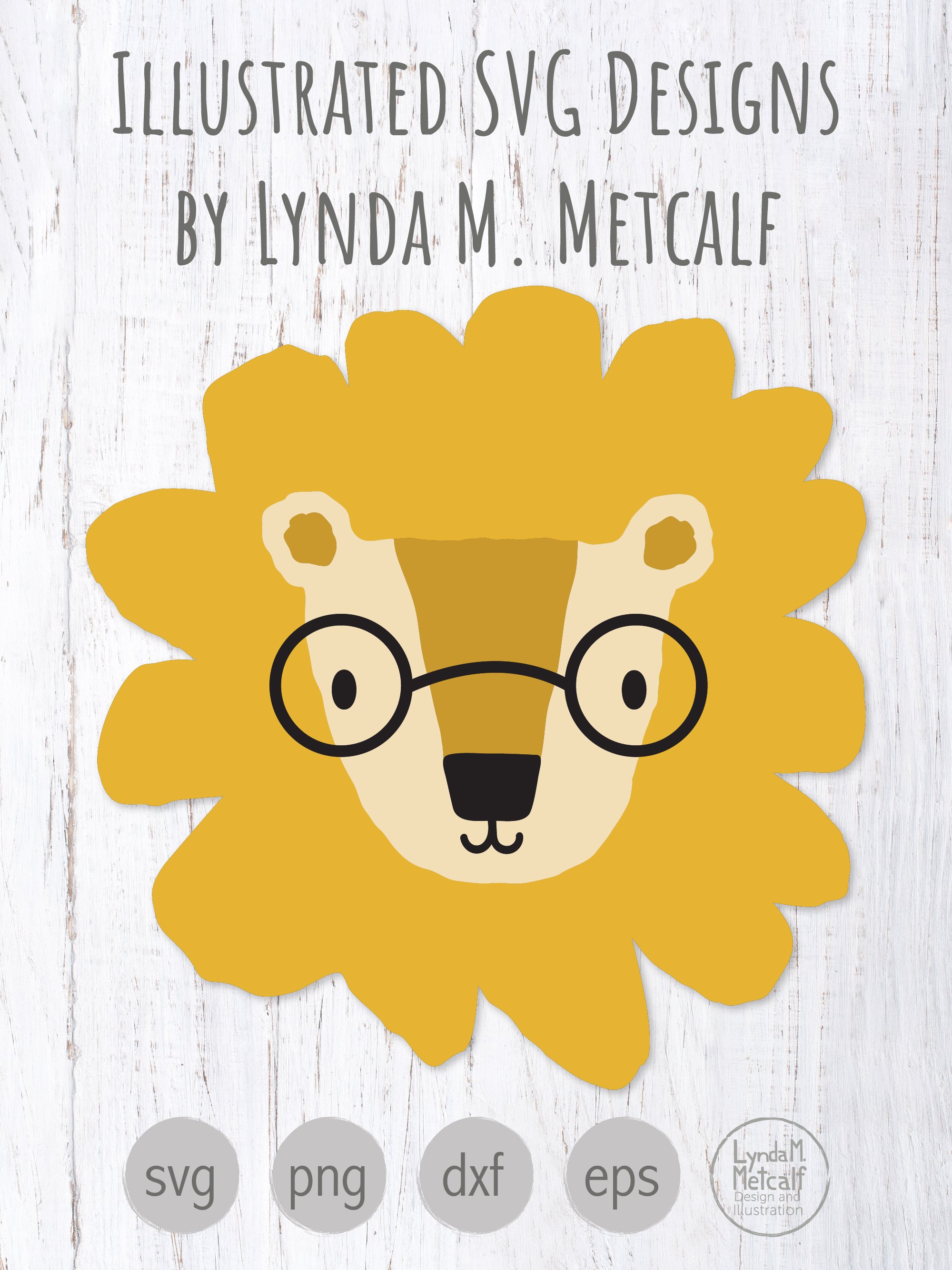 Lion Svg, Smart Lion Png, Cute Lion for Kids Png