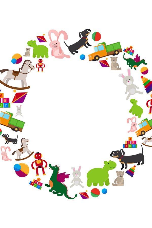 Children toys round frame
