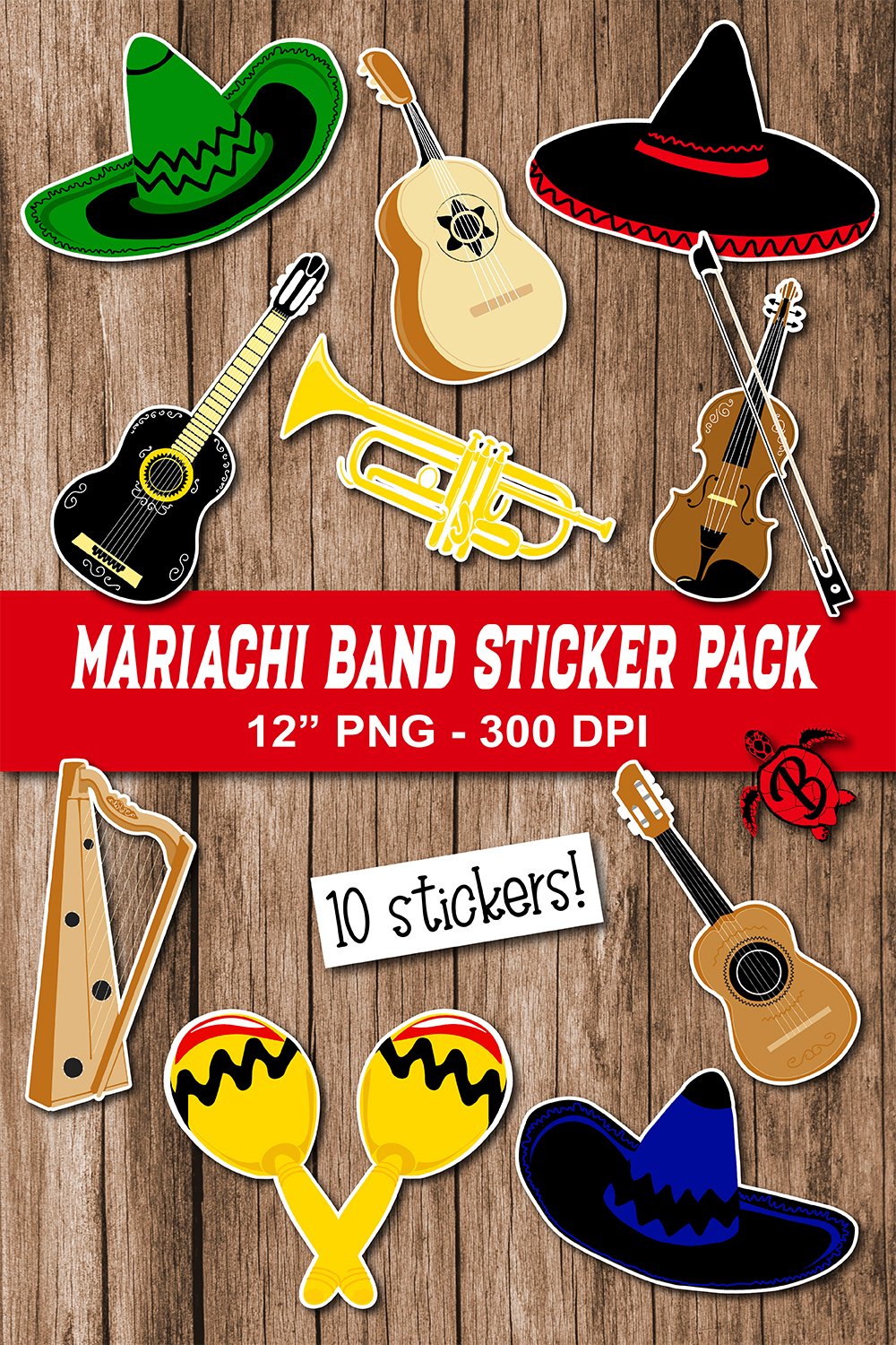 Mariachi Band Stickers Pack