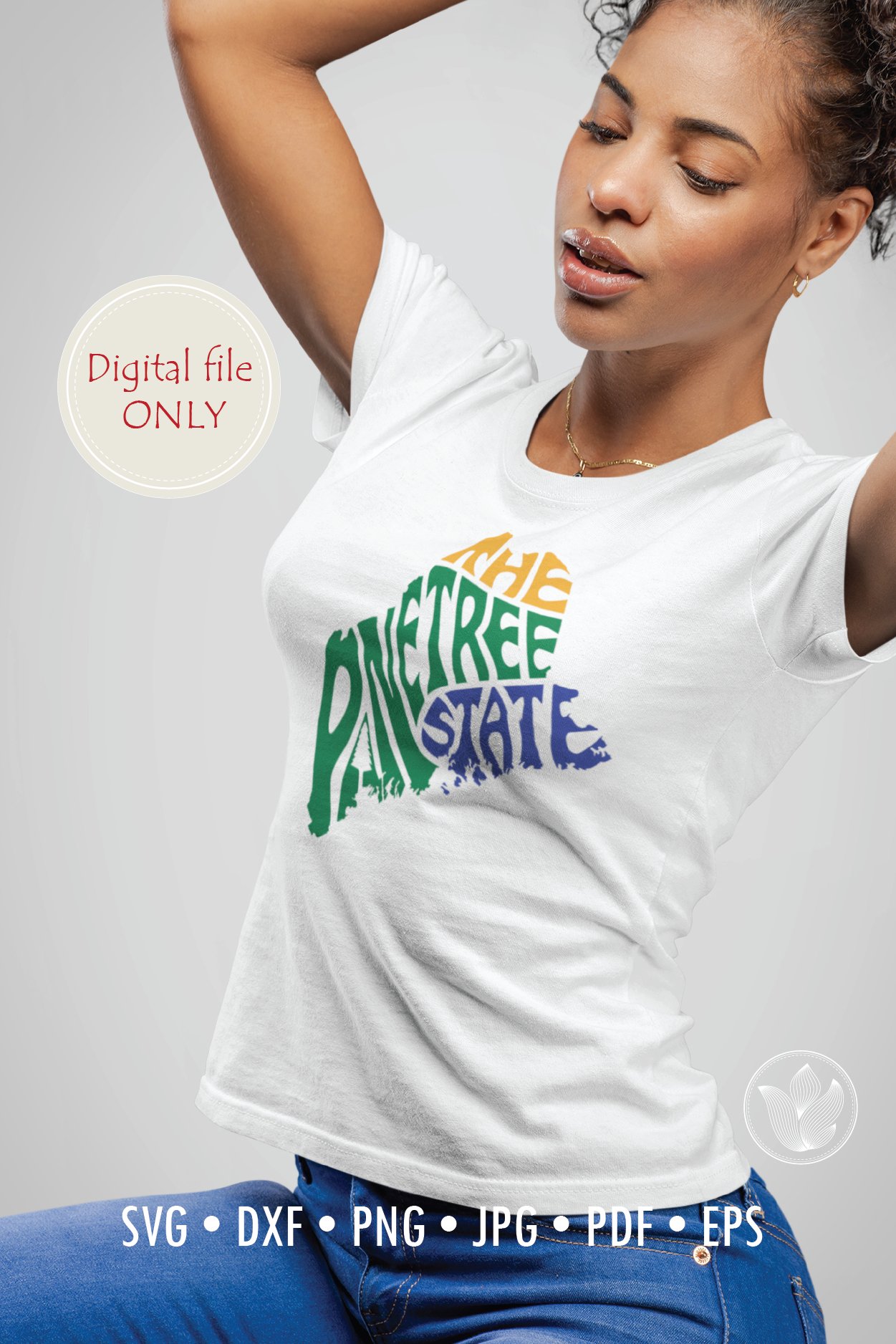 The Pine Tree State Cut File | Maine Word Art