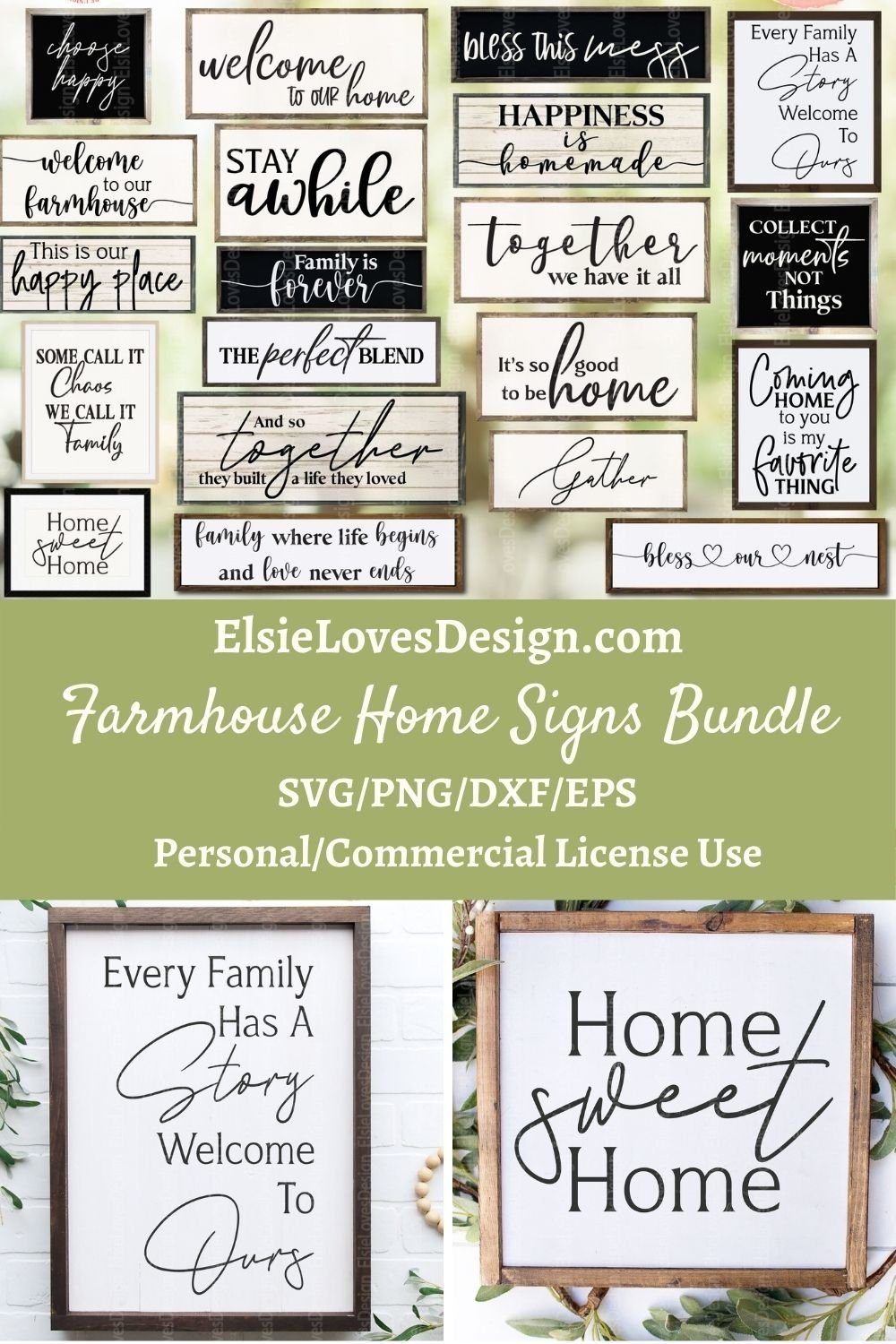 Farmhouse Home Signs Bundle SVG Cut Files (939905)