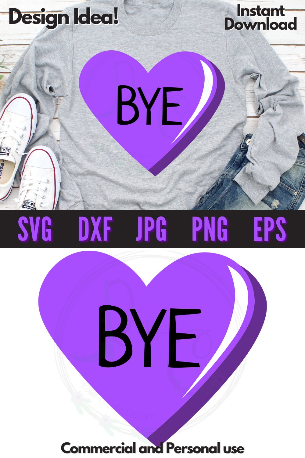 Bye Candy SVG, Conversation Heart SVG, Valentine's Day