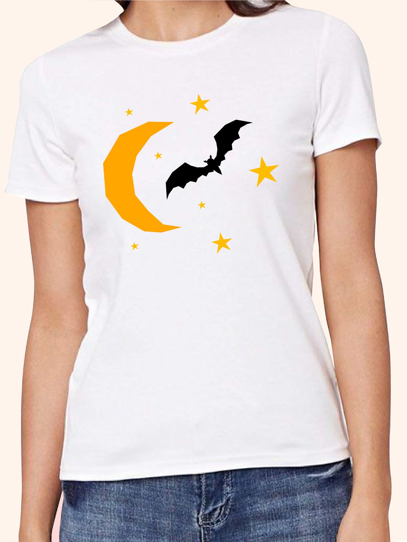 Cartoon bat print. Digital editable pattern