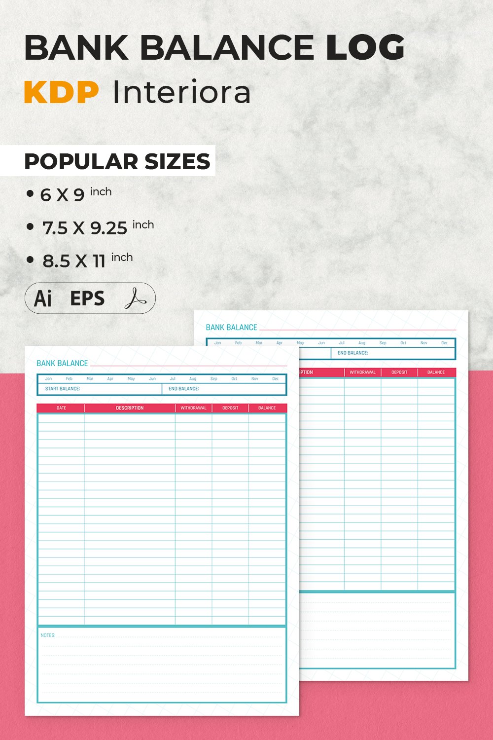 Bank Balance | Printable Template
