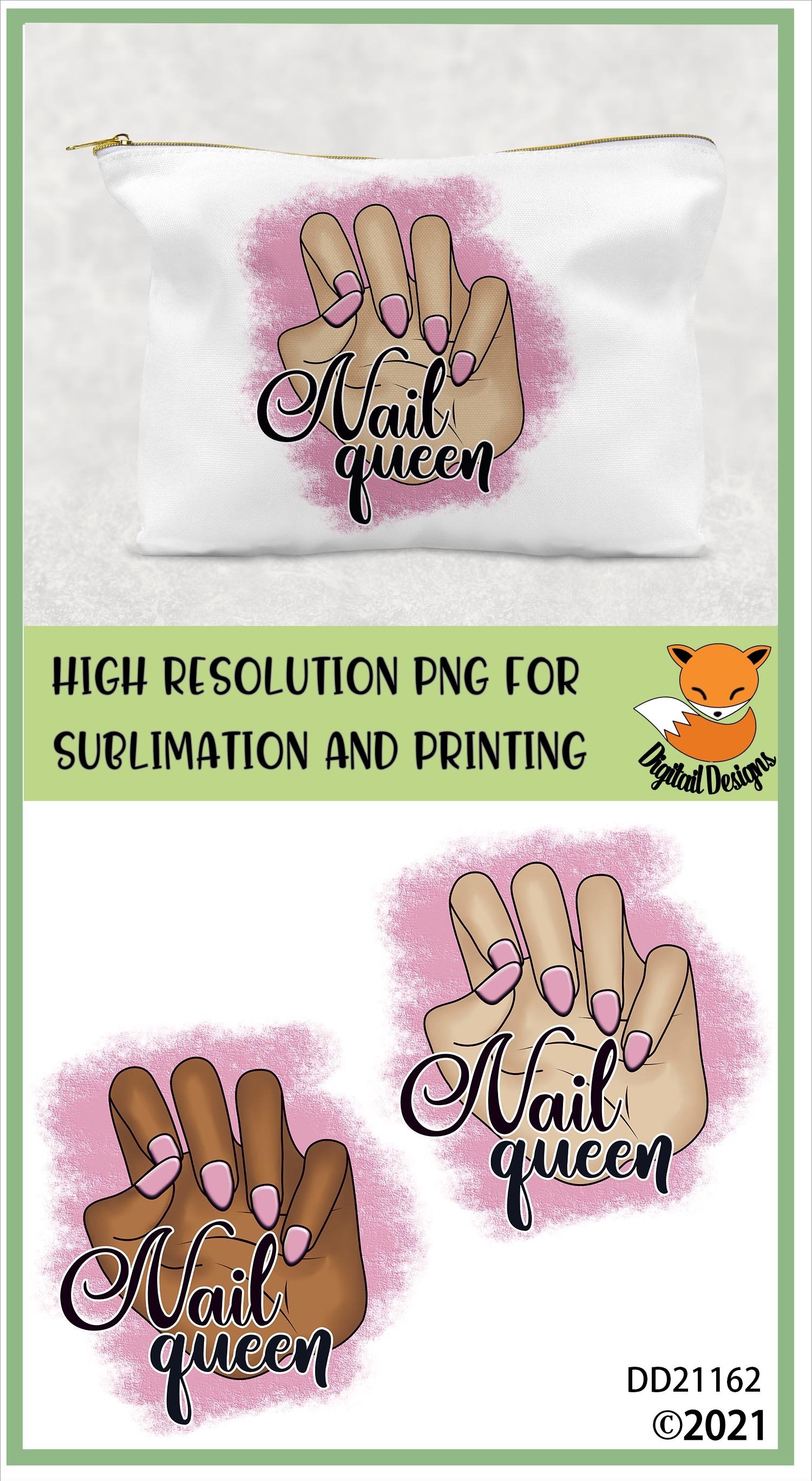 Nail Queen Sublimation PNG for Nail Tech or Stylist