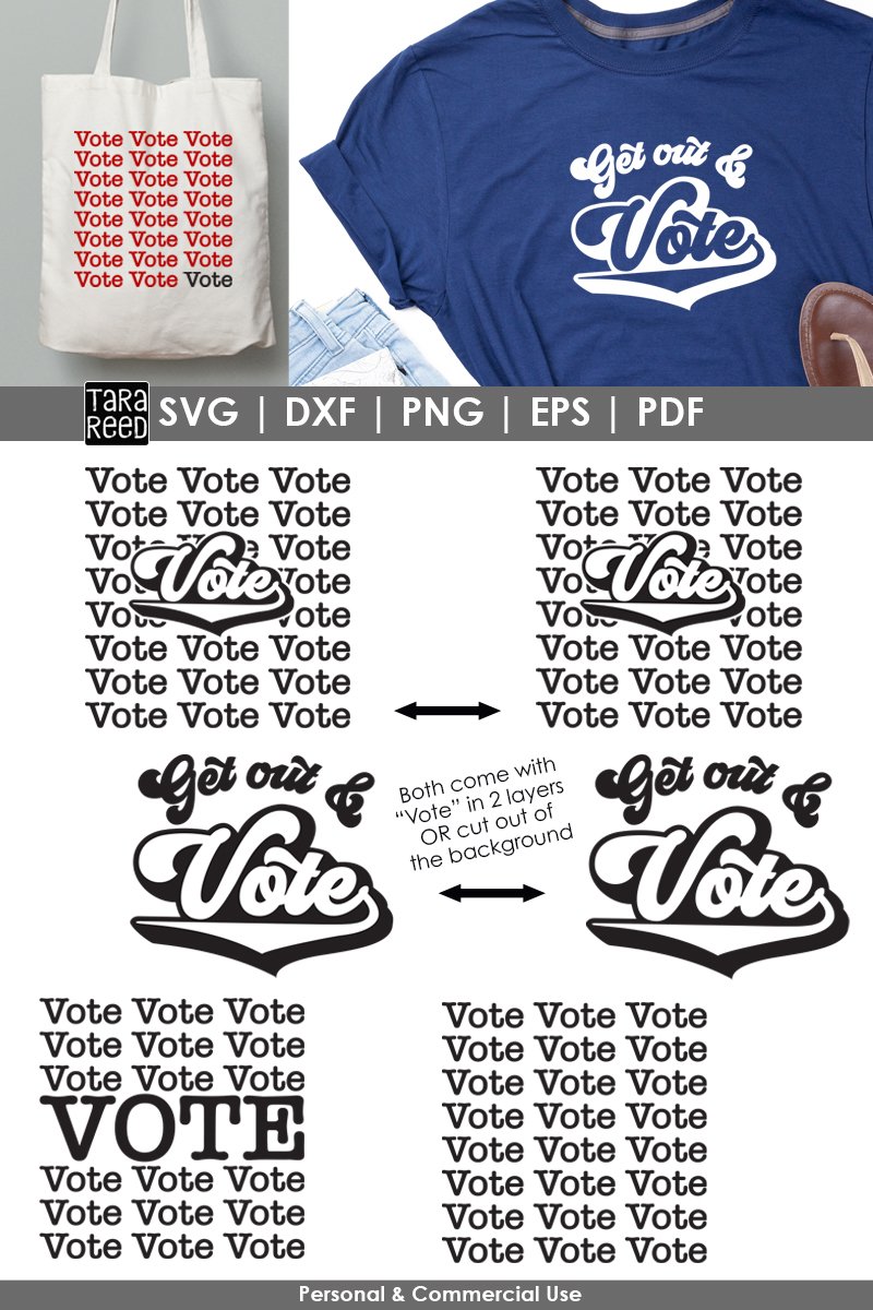 Get Out and Vote - Vote SVG and Cut Files for Crafters