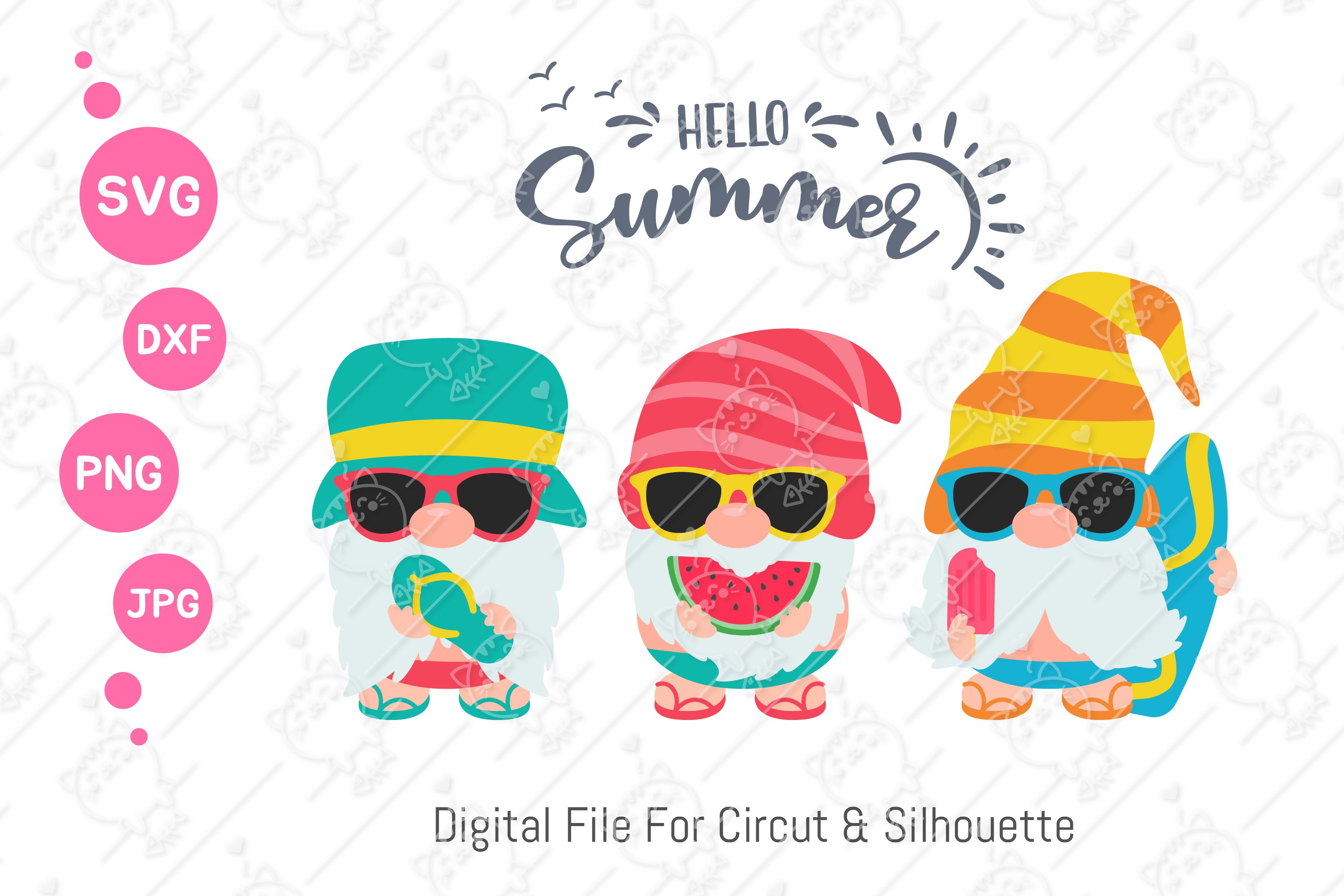 Gnomes Summer svg | Beach Gnomes |svg png dxf