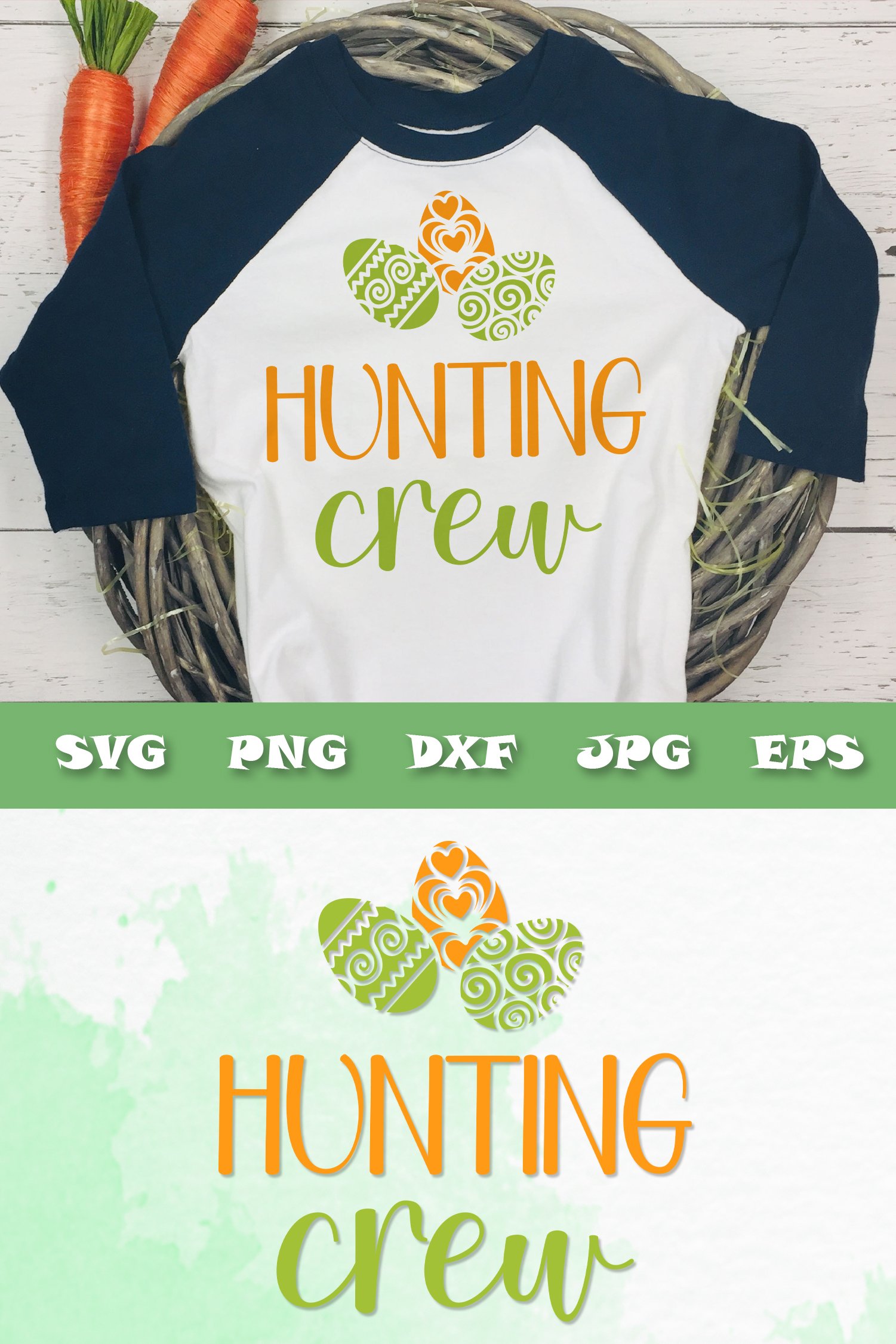 Hunting crew SVG PNG DXF - Easter egg hunt quote design