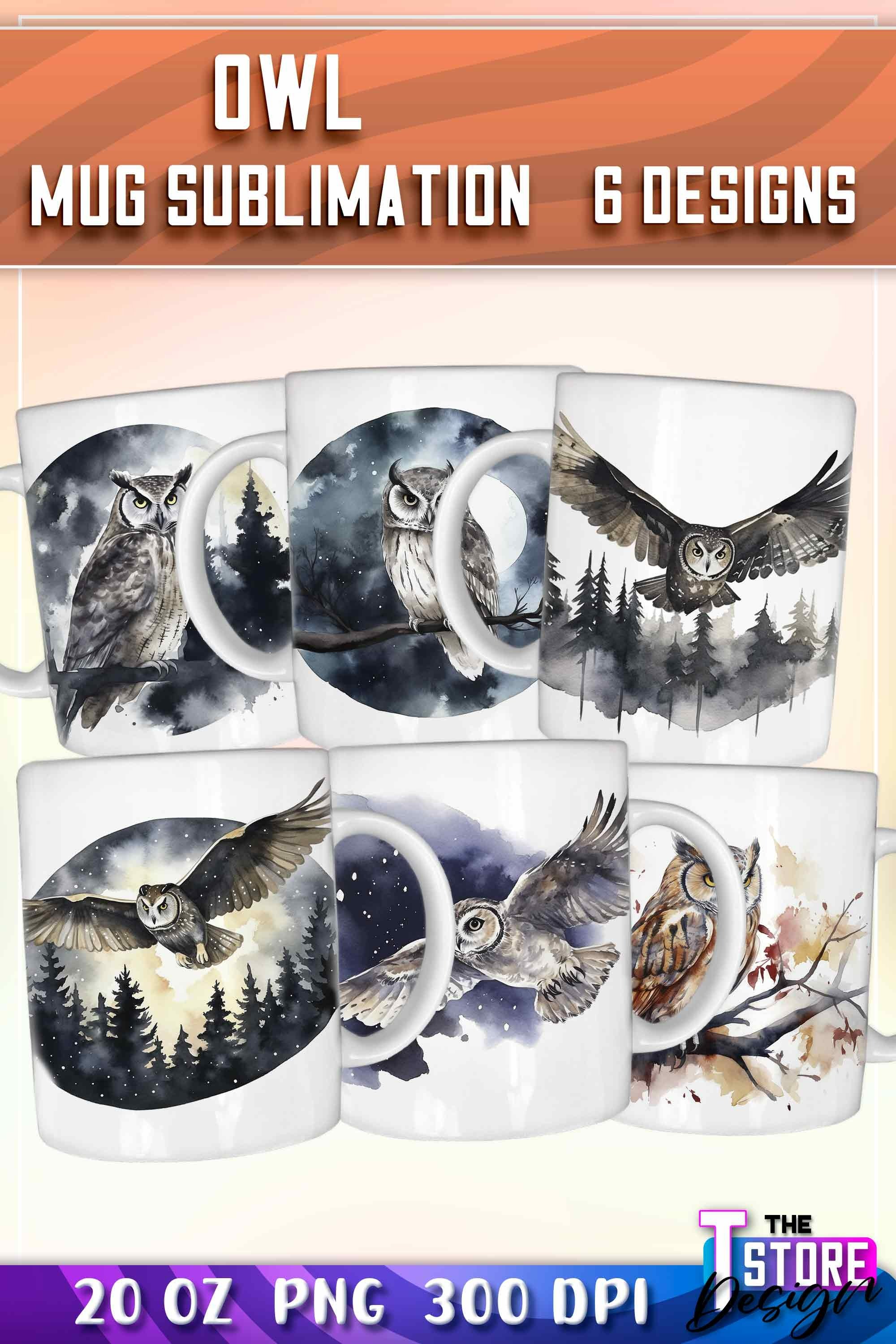 Owl Mug Sublimation | 11 oz 15 oz Mug Sublimation (2893991)