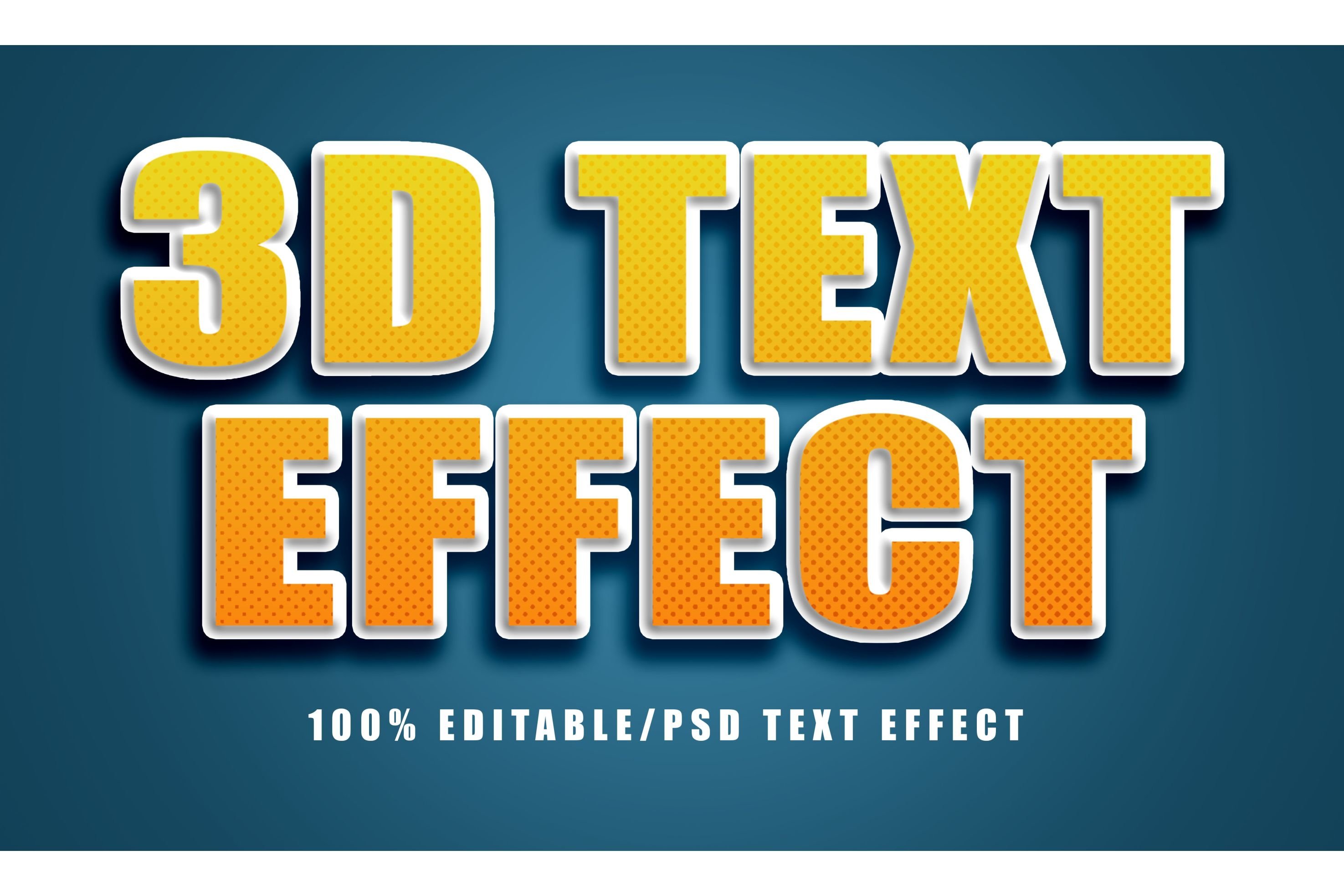 TEXT EFFECT 3D EDITABLE WITH SMART OBJECT