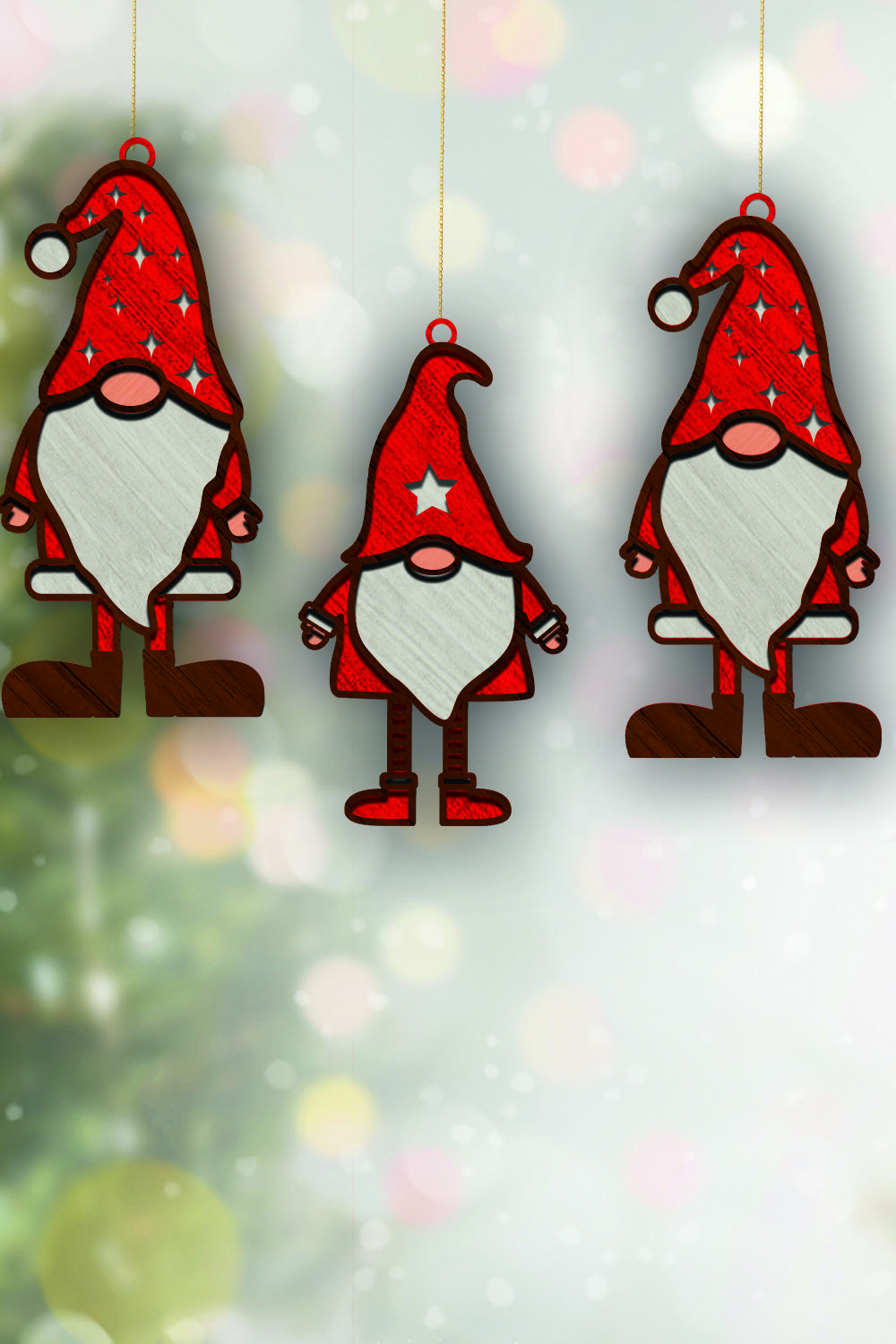Christmas Gnomes Bundle, Multilayer Templates