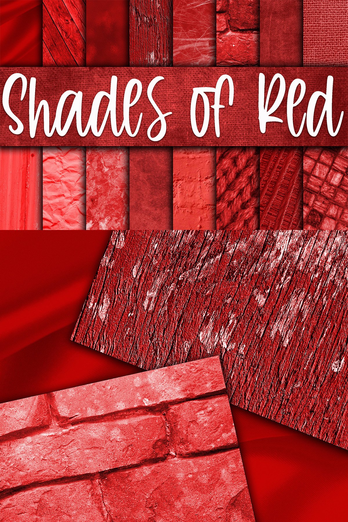 Shades of Red Digital Paper Textures