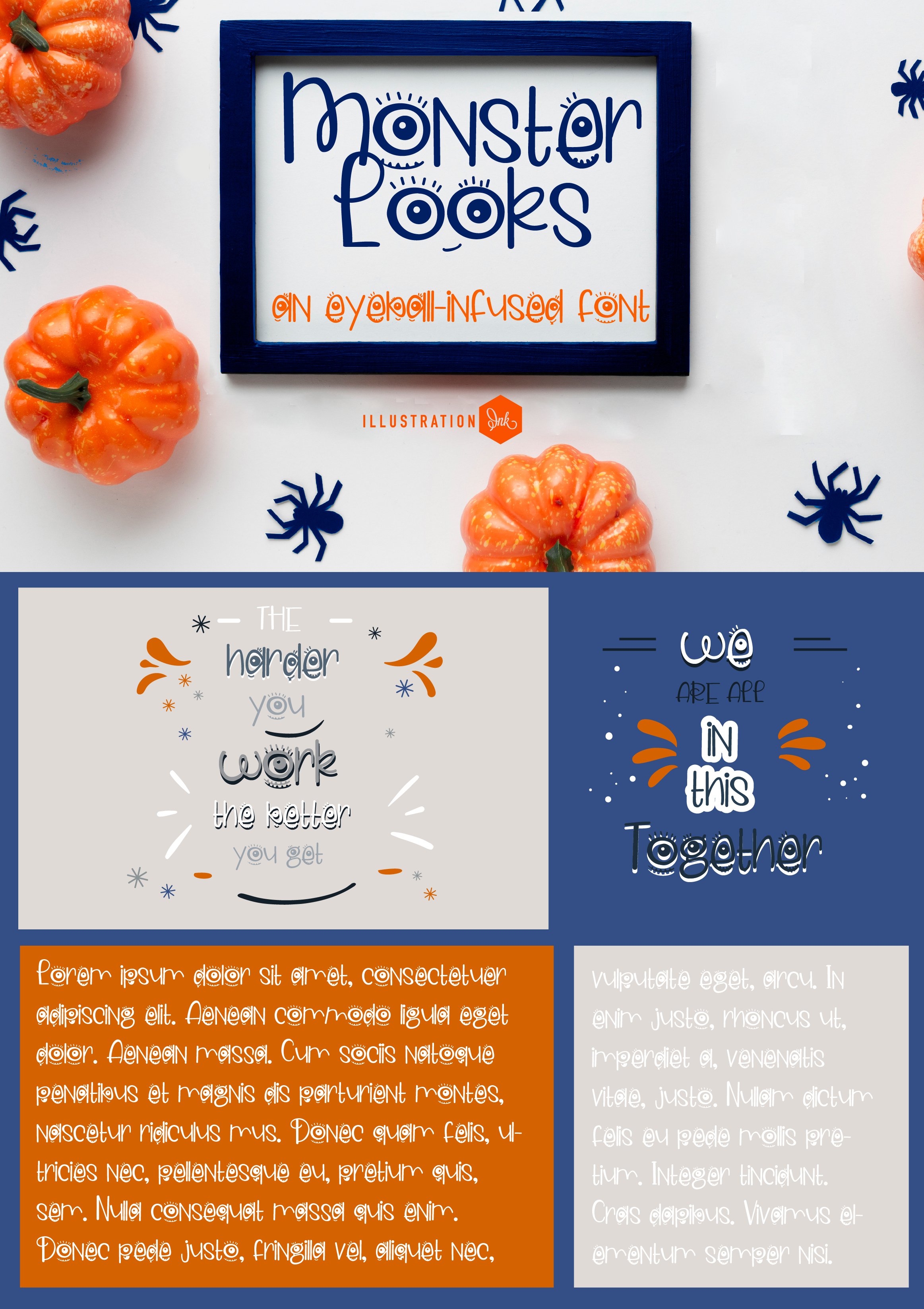 Hand-crafted, spooky, Halloween font