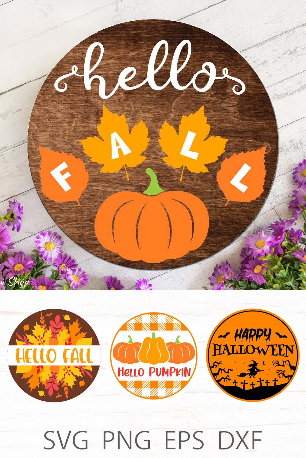 Fall round sign svg bundle, autumn rounds door sign