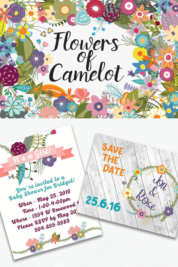 Flowers of Camelot Clip Art (37267)