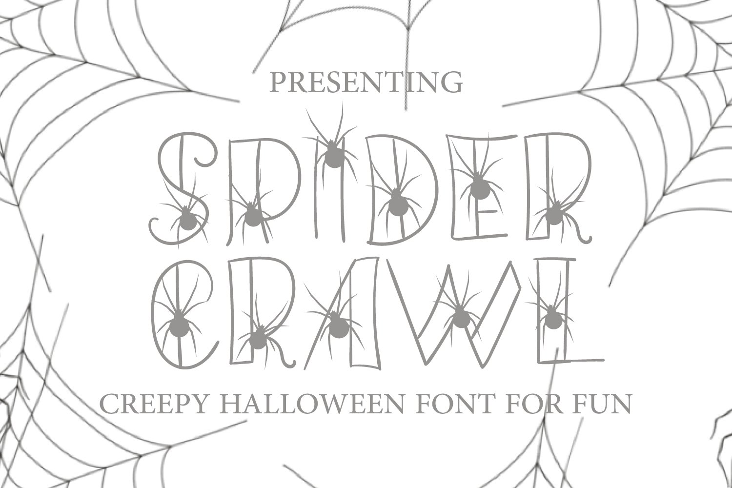 Hand Drawn Spider Font - Spider Crawl for Fun Projects