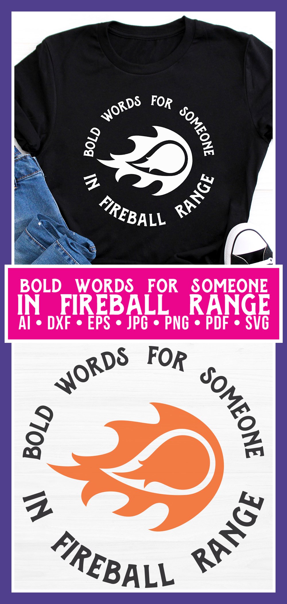 Bold words for someone in fireball range DnD SVG