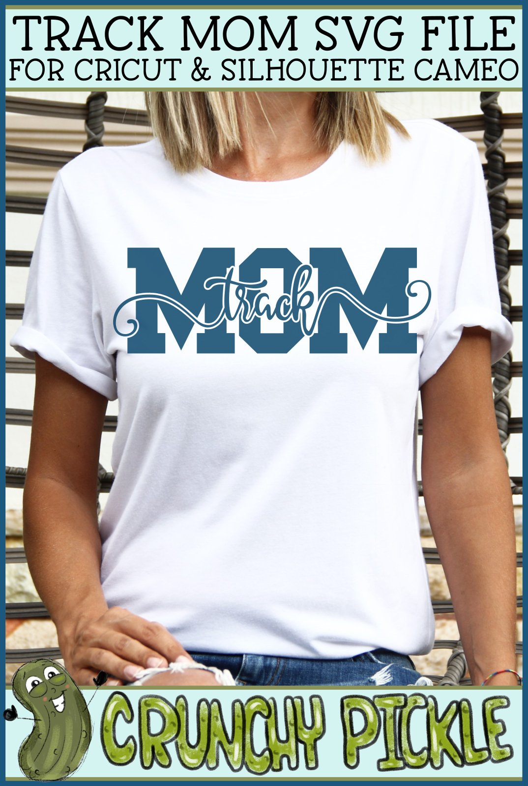 Knockout Track Mom SVG File