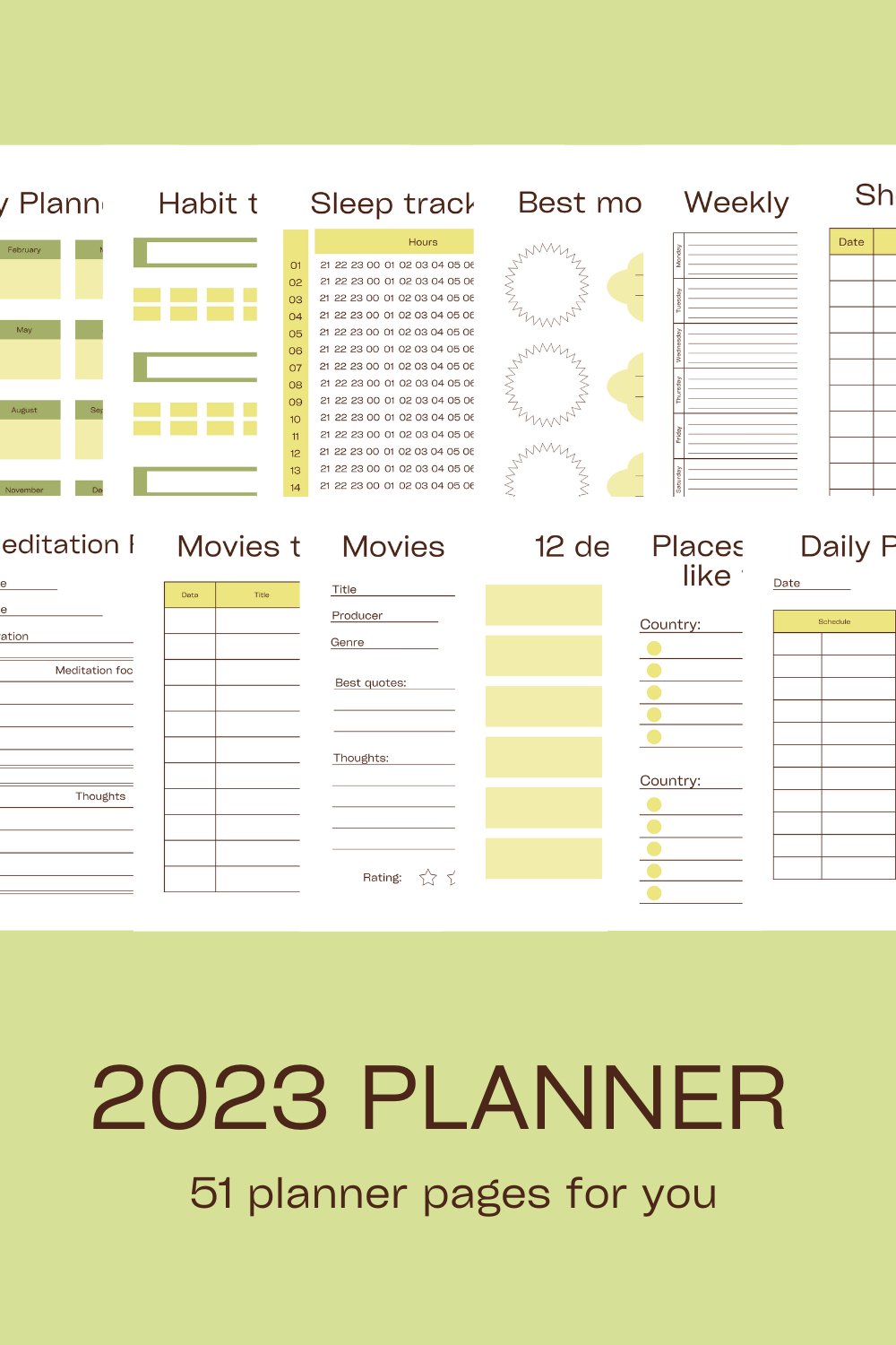2023 Planner Template