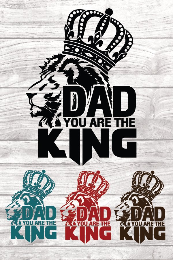 Father's Day SVG PNG DXF EPS Super Hero Lion King (670053)