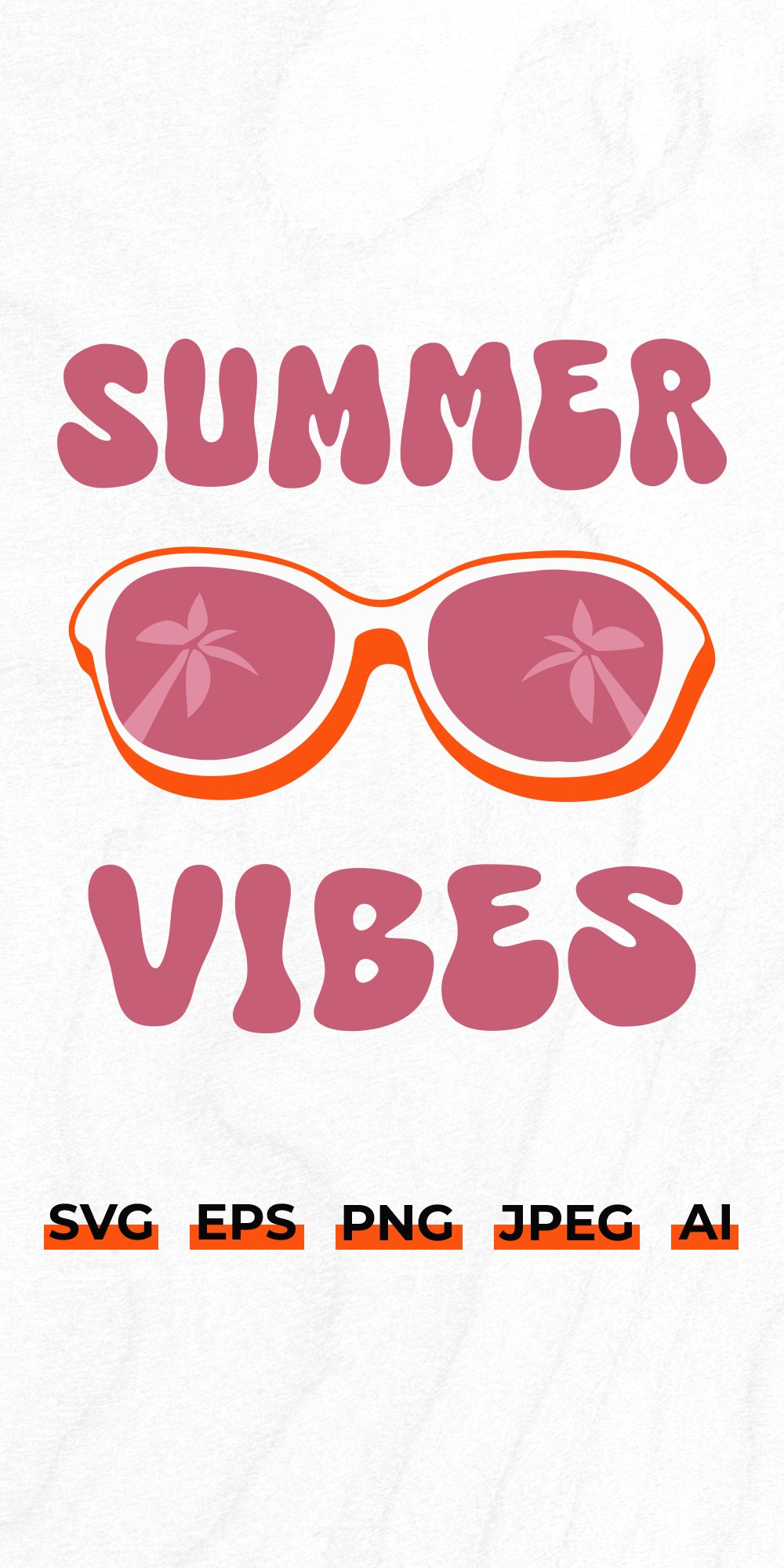 Summer Vibes Retro Groovy SVG Vacation Design