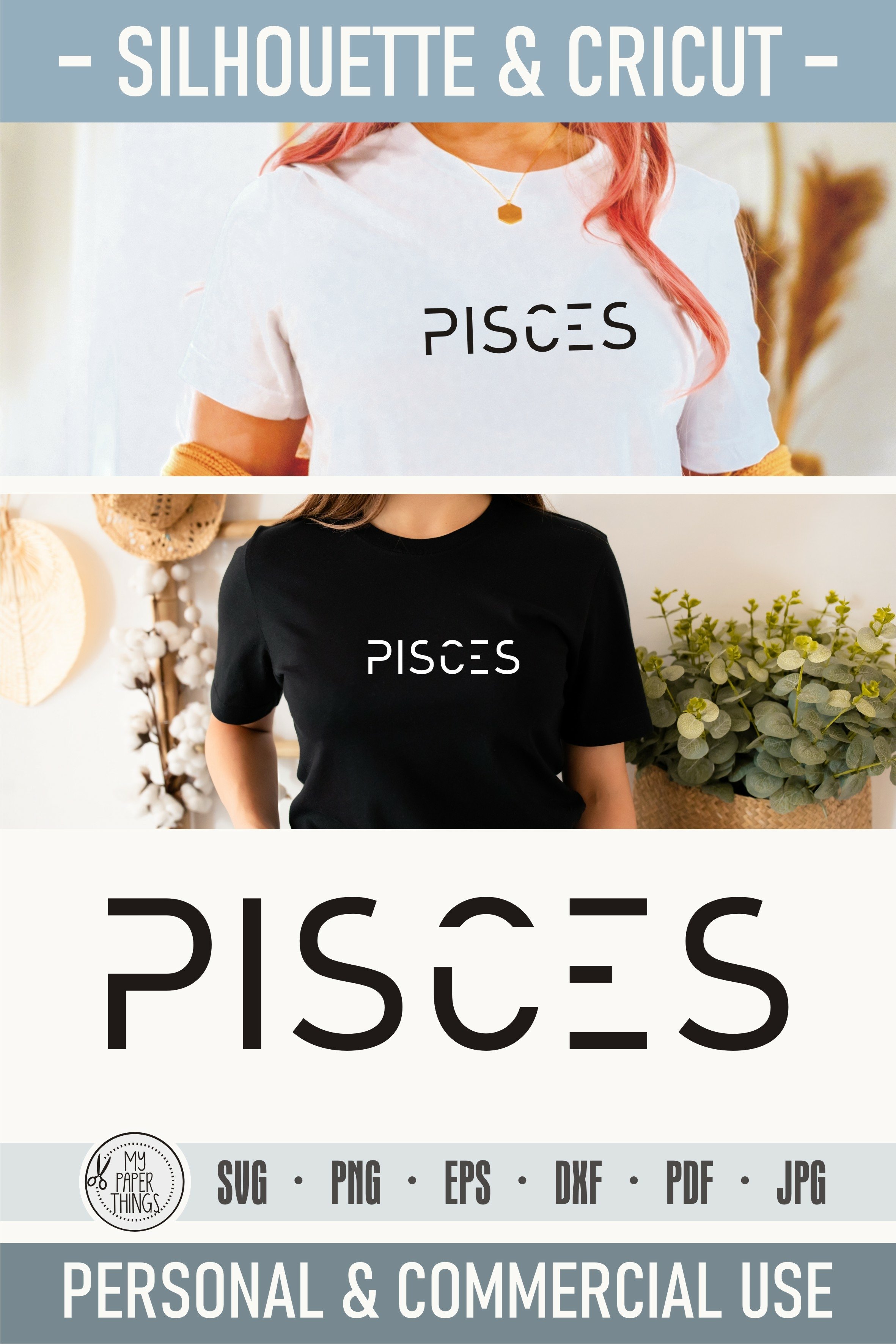 Pisces Zodiac Sign svg cut file