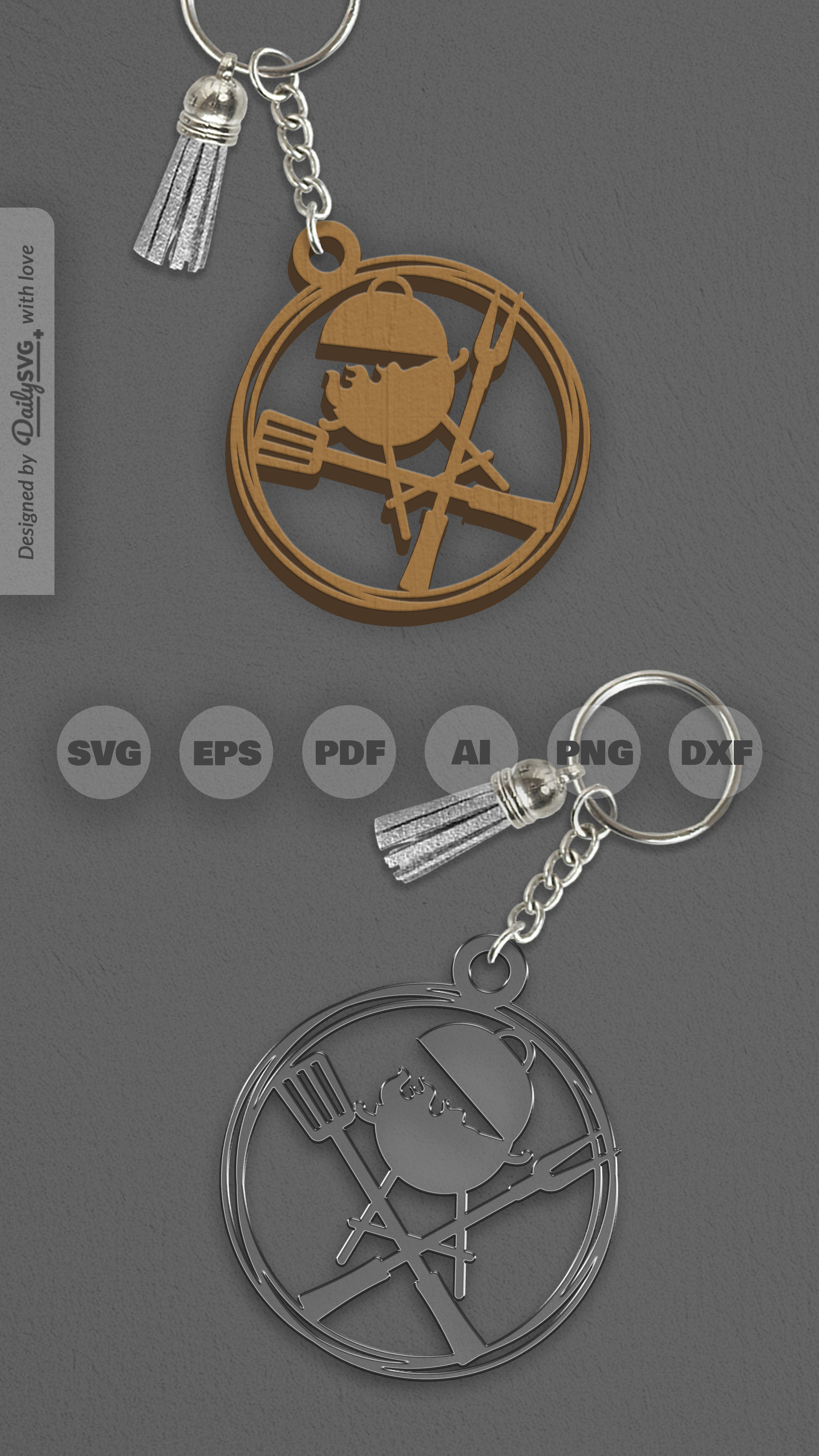 Cooking Keychain SVGs (5784185)